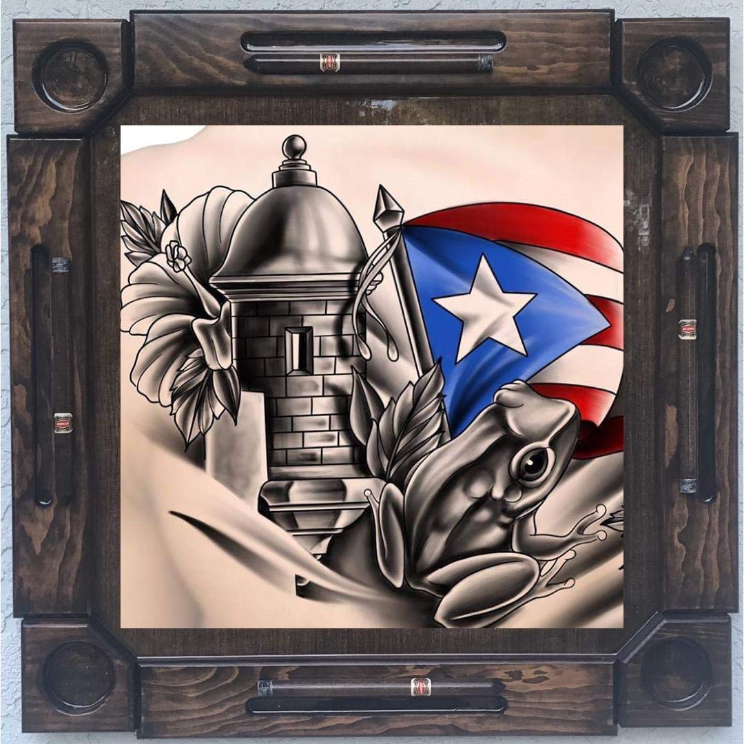 Buy Wooden/wood domino table -Puerto Rico -Custom Made Online at ...