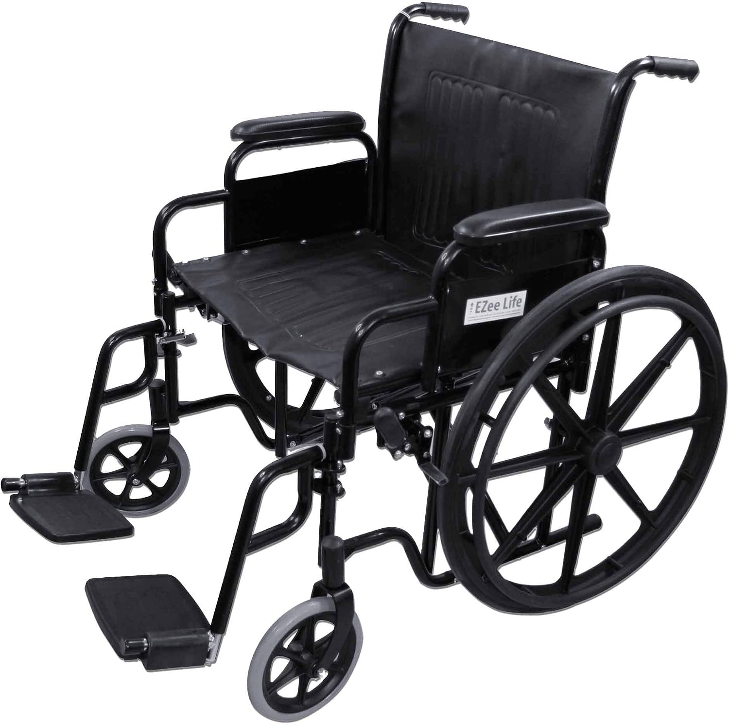 EZee Life 22" WIDE Seat Width, (CH1091) Heavy Duty Wheelchair Removable ...
