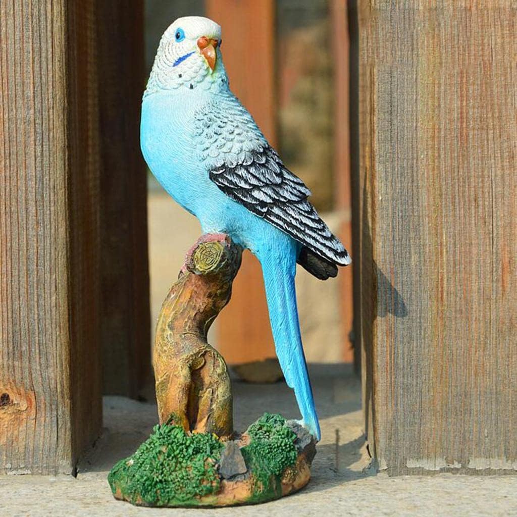 Amazon.com: HXSCOO Resin Parrot Statue, Tropical Bird Figurines for ...