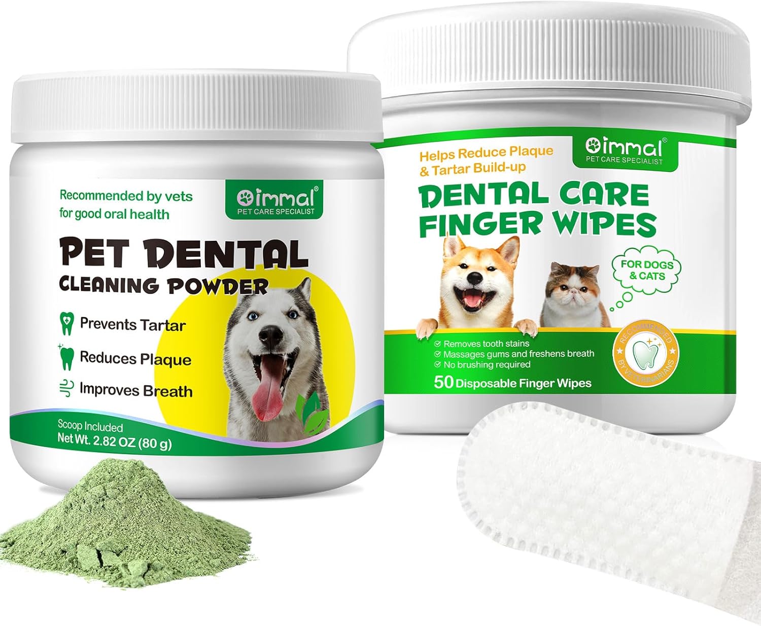 Amazon.com : ALIVO Dental Powder for Dogs Teeth Cleaning 80g + 50PCs ...