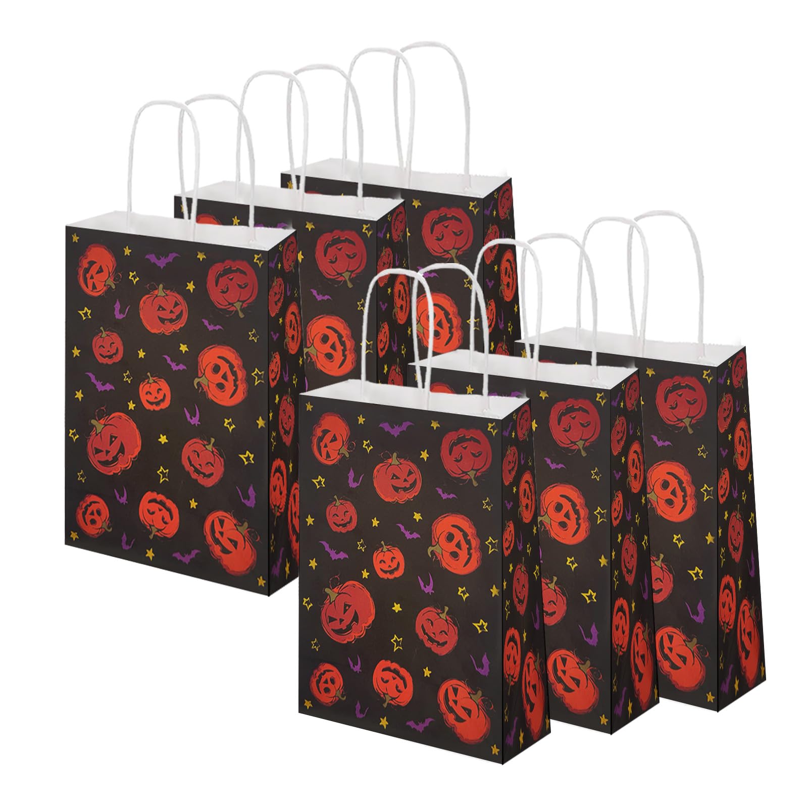 Amazon.com: MEHOFOND 16 Pcs Halloween Paper Gifts Bags with Handles ...