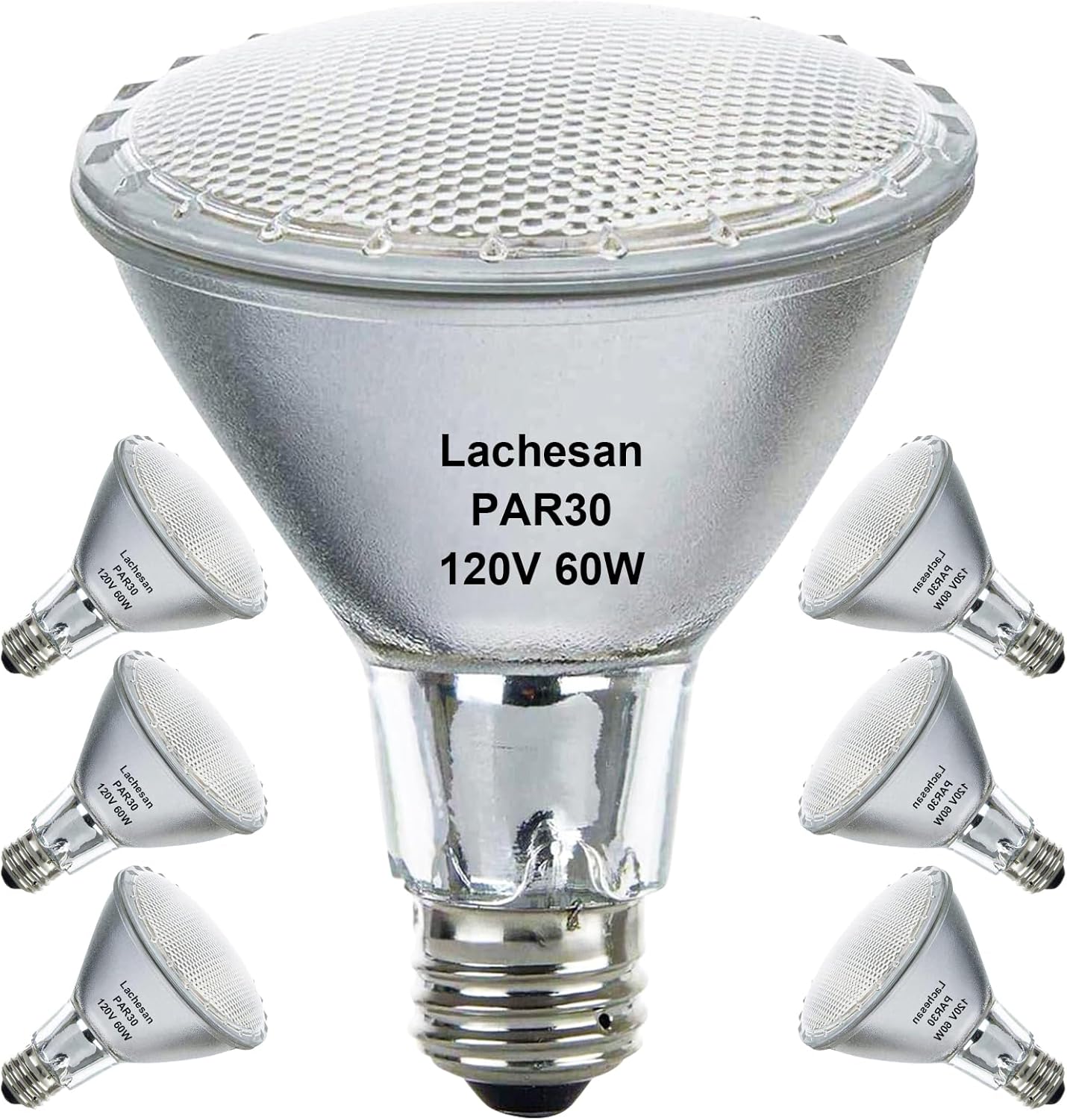 Par30 Long Neck Halogen Flood Light Bulbs 6pcs, 60W Equivalent, 120V ...