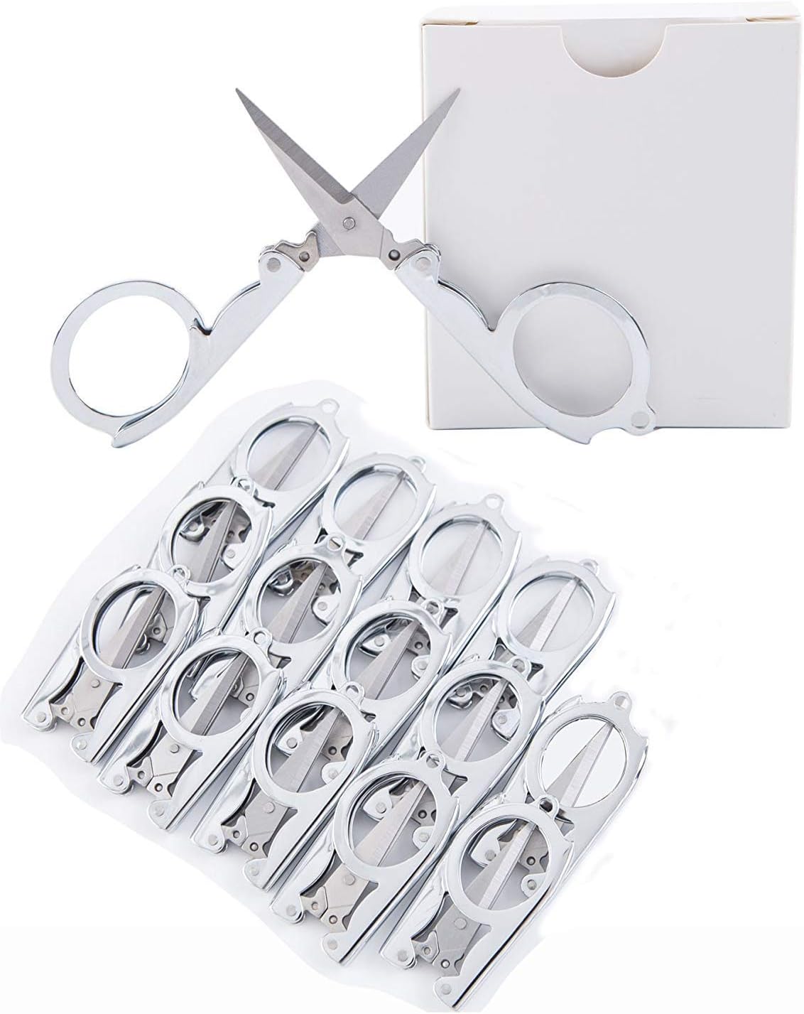 Amazon.com: Ouyatoyu 12pcs Stainless Steel Folding Pocket Portable ...