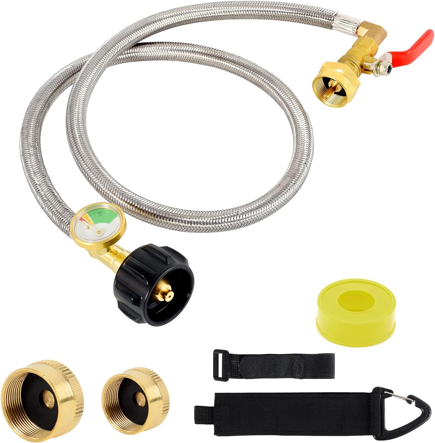 Amazon.com : Rdutuok 36" Stainless Braided Gas Line Propane Extension ...