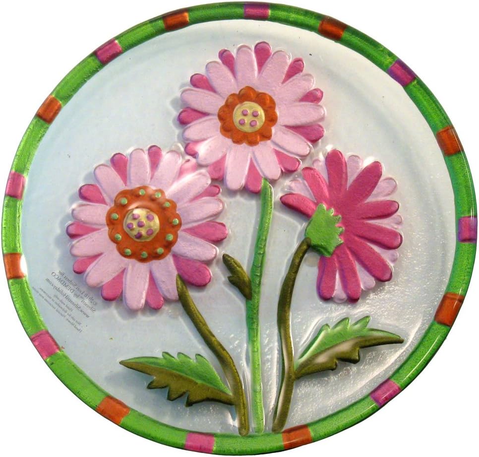 Amazon.com | Daisy Glass Fusion Plate by Lori Siebert: Dinner Plates ...