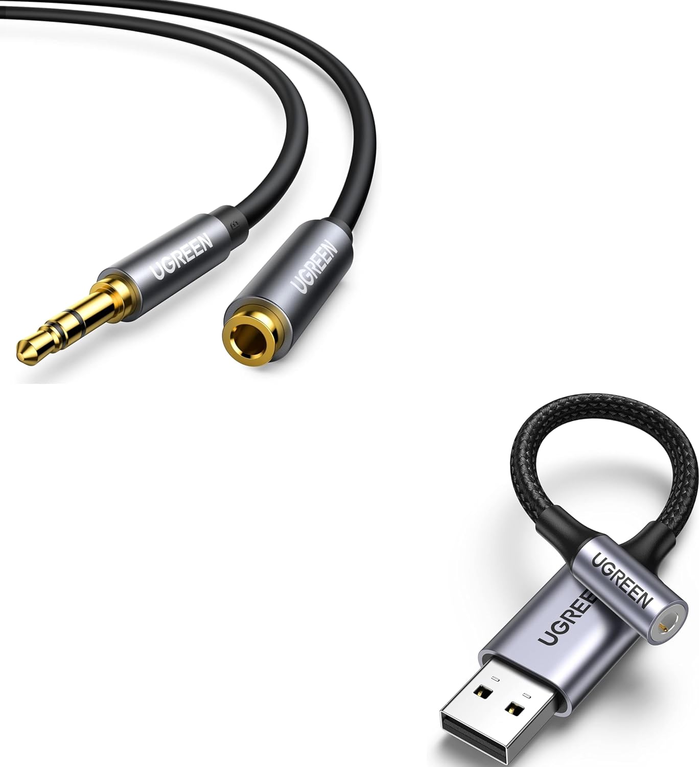 Amazon.com: UGREEN Headphone Extension Cable 3.5mm Extension Gold ...