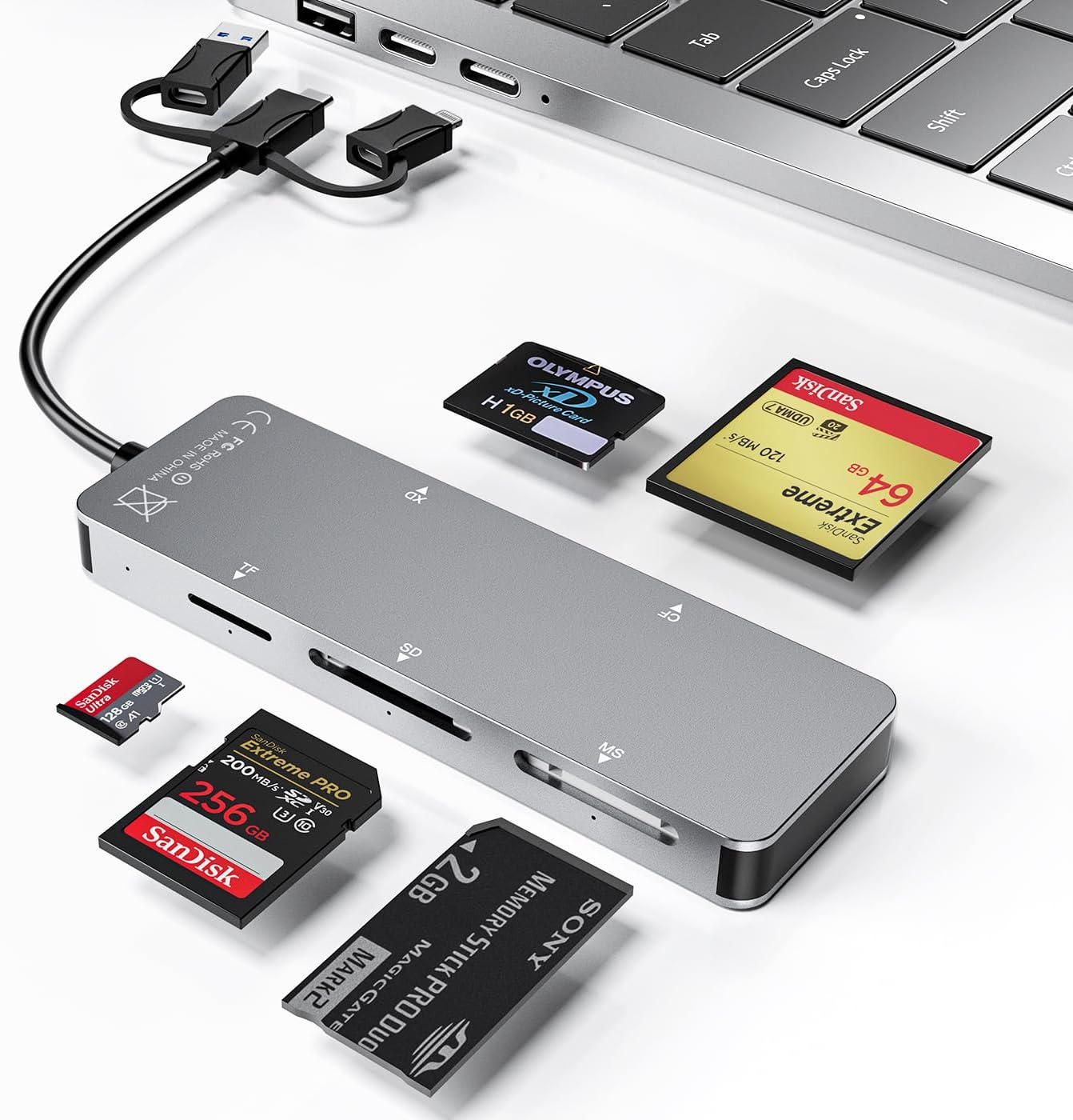 Amazon.com: New Upgraded Memory Stick Pro Duo Adapter - Supports Read 5 ...