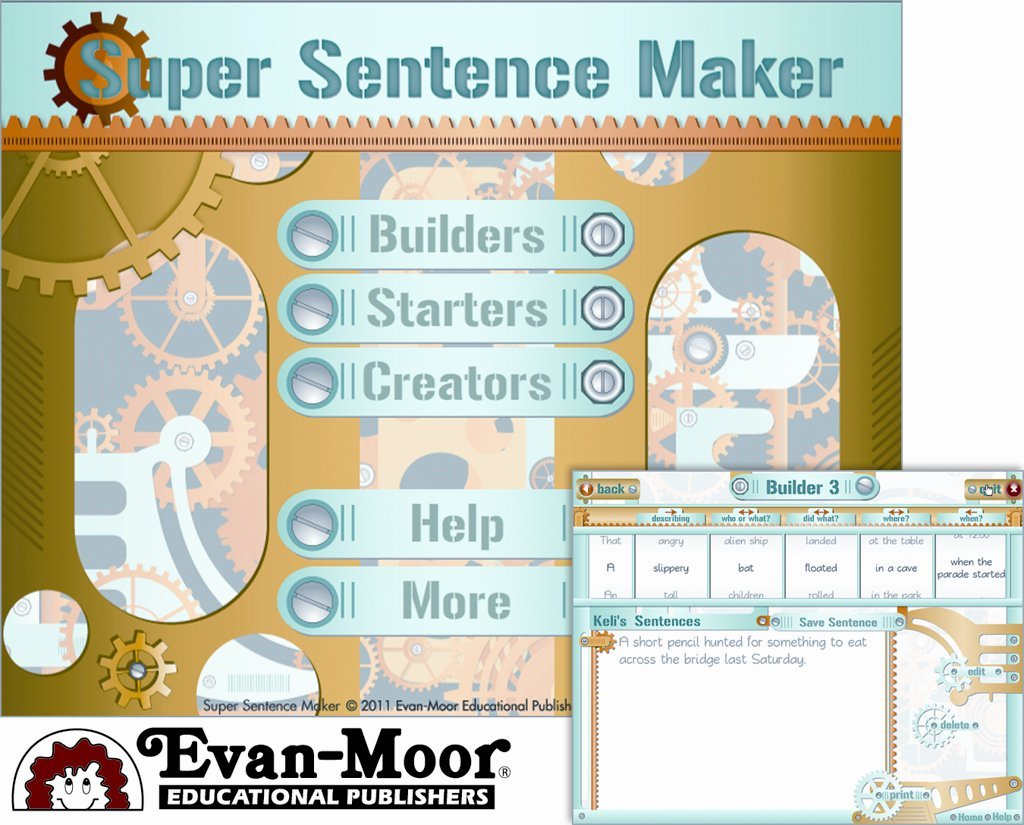 Super Sentence Builder Interactive App (Interactive Apps): Moor, Evan ...