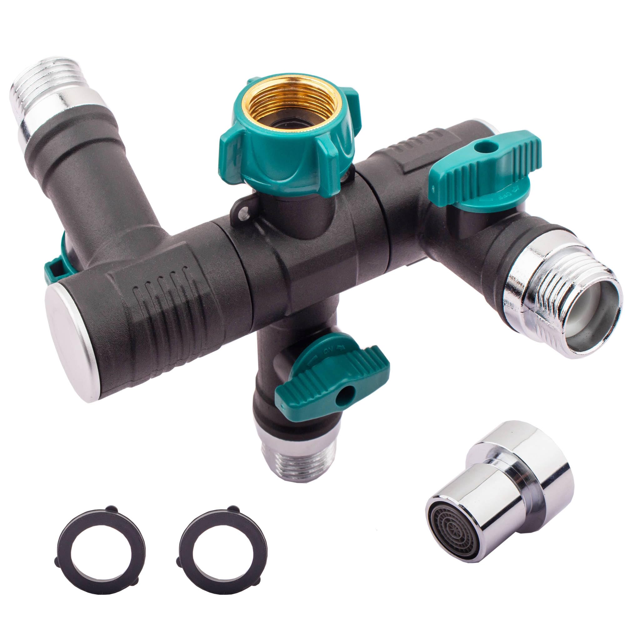 Amazon.com : Hose Splitter, 3 Way Heavy Duty, Hose Connector Rotated ...