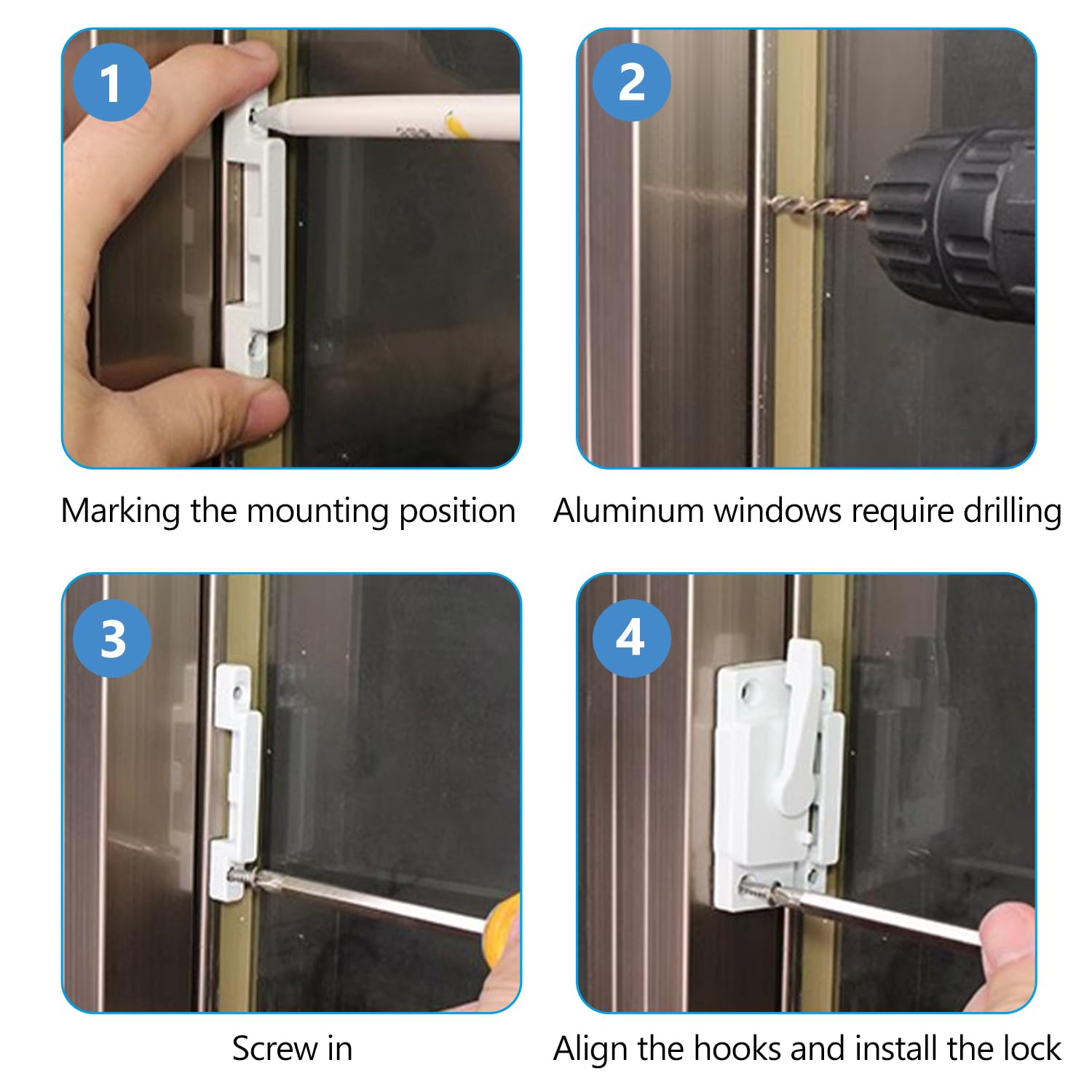 Window Lock Replacement 10-Pack White Window Sash Locks - Cam Action ...