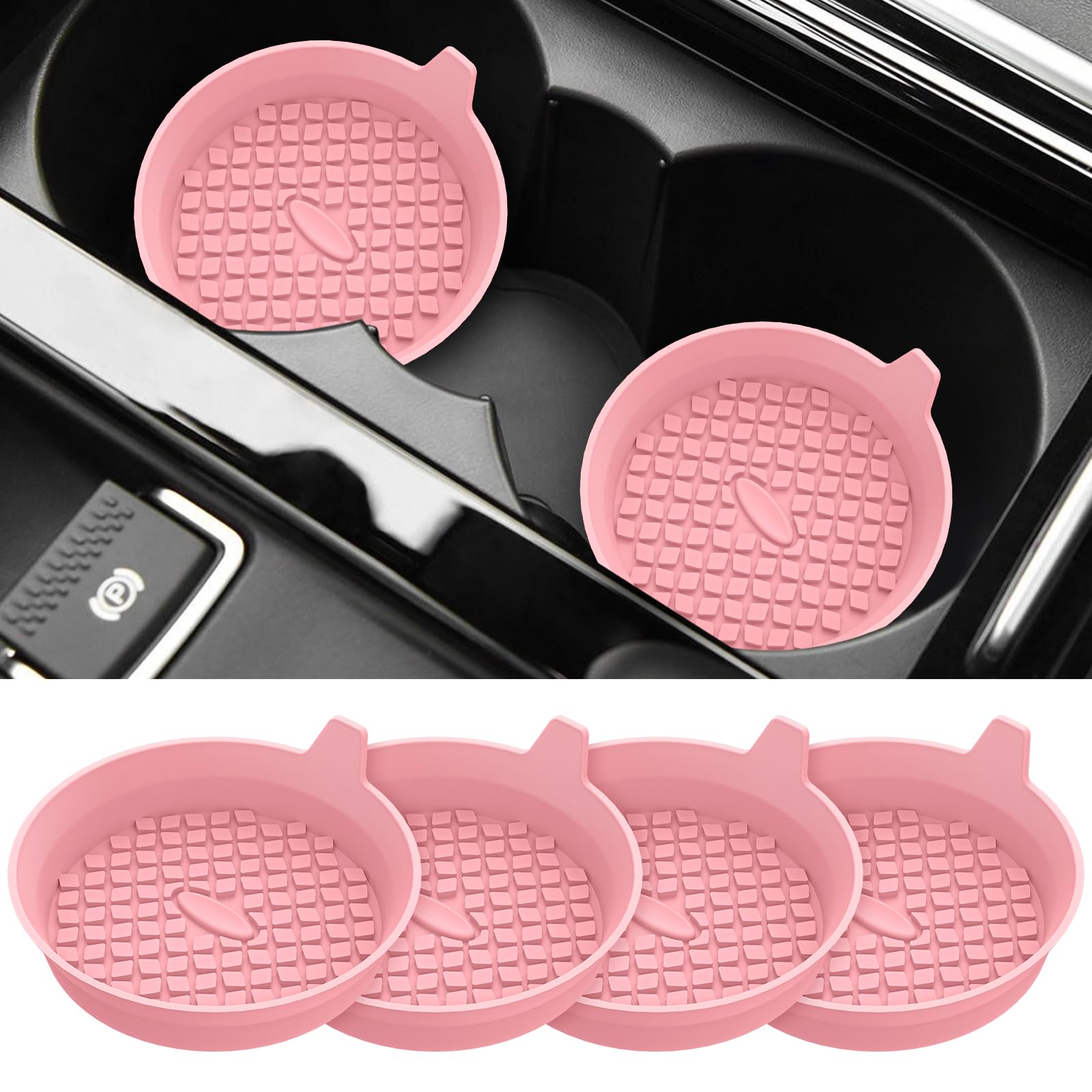 Amazon.com: ME.FAN Car Coasters [4 Pack] Silicone Car Cup Coasters/Cup ...