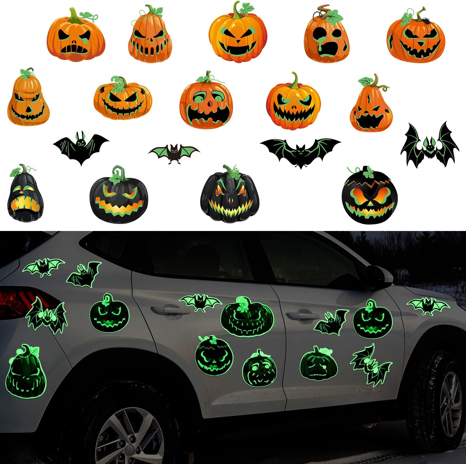 Amazon.com: 12 Pcs Halloween Magnetic Stickers Pumpkin Magnet Stickers ...