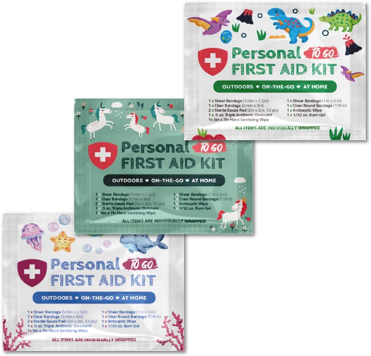 Amazon.com: 3 x Portable Travel Size First Aid Kit | Perfect for Home ...