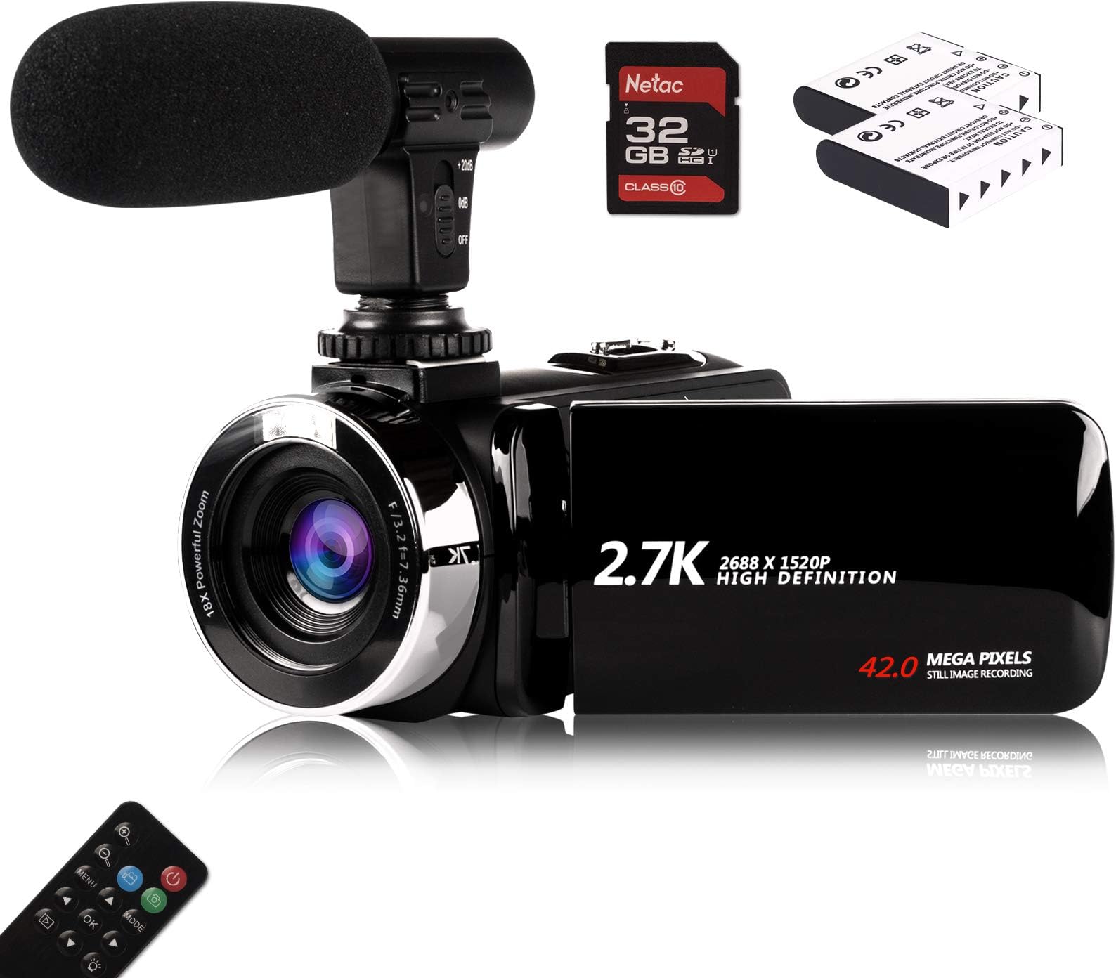 Amazon.com : Vmotal Video Camera Camcorder with Microphone, 2.7K HD 42. ...