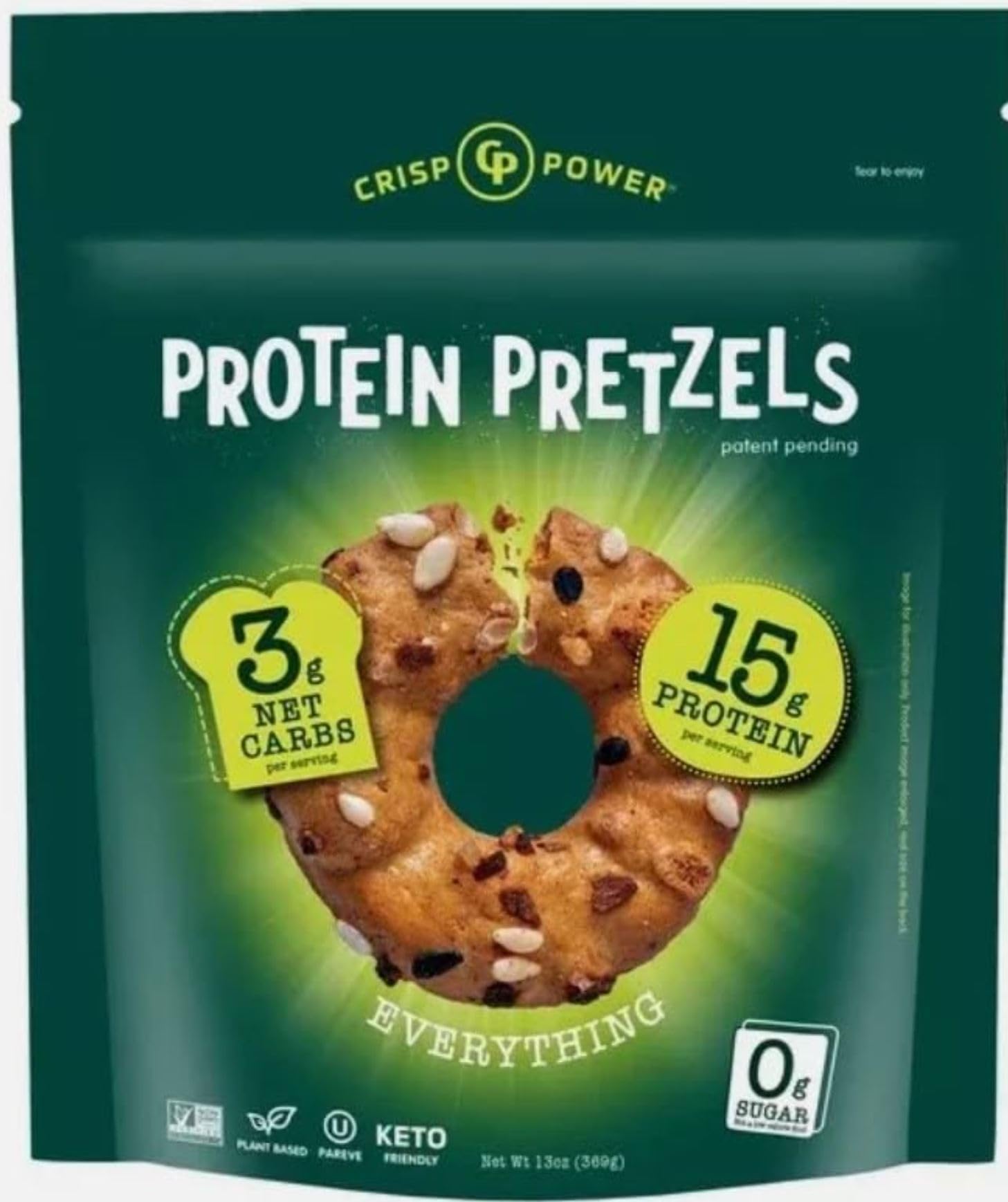 Amazon.com: Crisp Power Everything Protein Pretzels, 13oz
