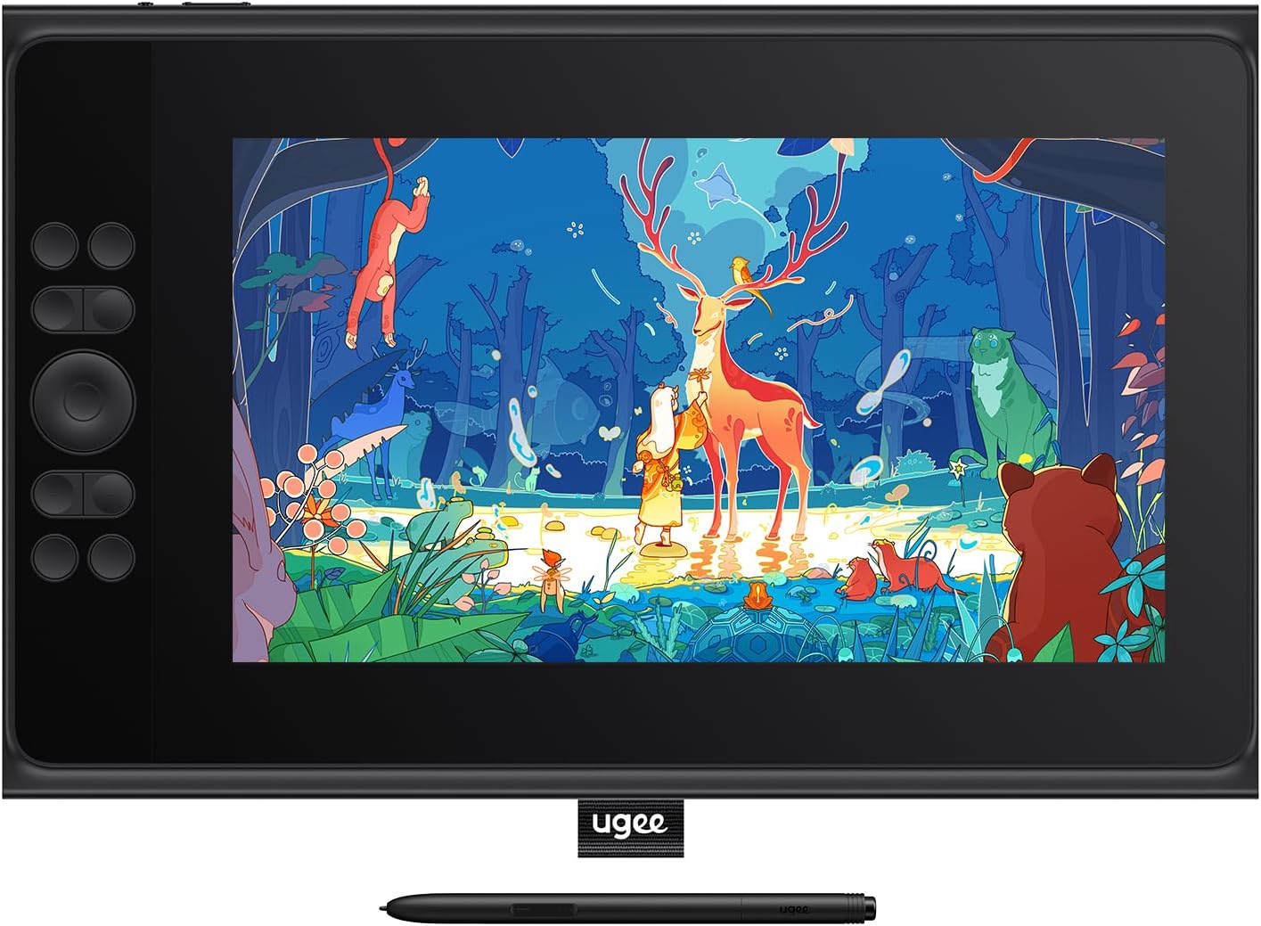 Graphics Tablet with Screen UGEE UE12 Plus 11.9 Inch, Pen Display with Full-Laminated Screen 147 ...