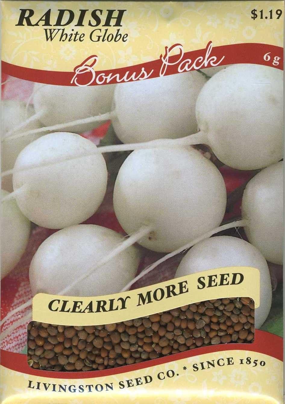 Amazon.com : White Globe Radish Seed Packet : Lawn And Garden Hand ...