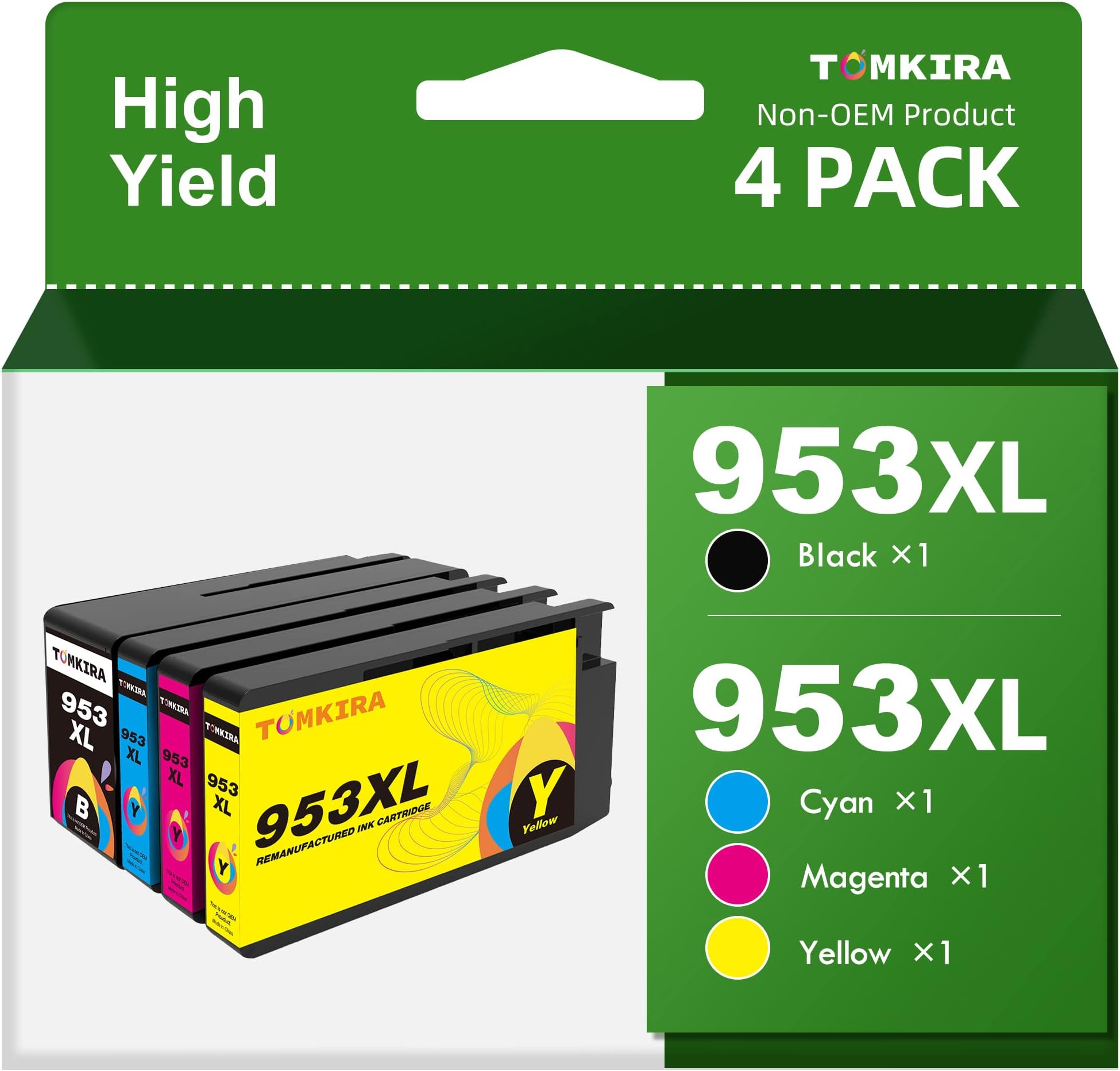 HP 6ZC69AE 953 Original Ink Cartridges, Black/Cyan/Magenta/Yellow ...