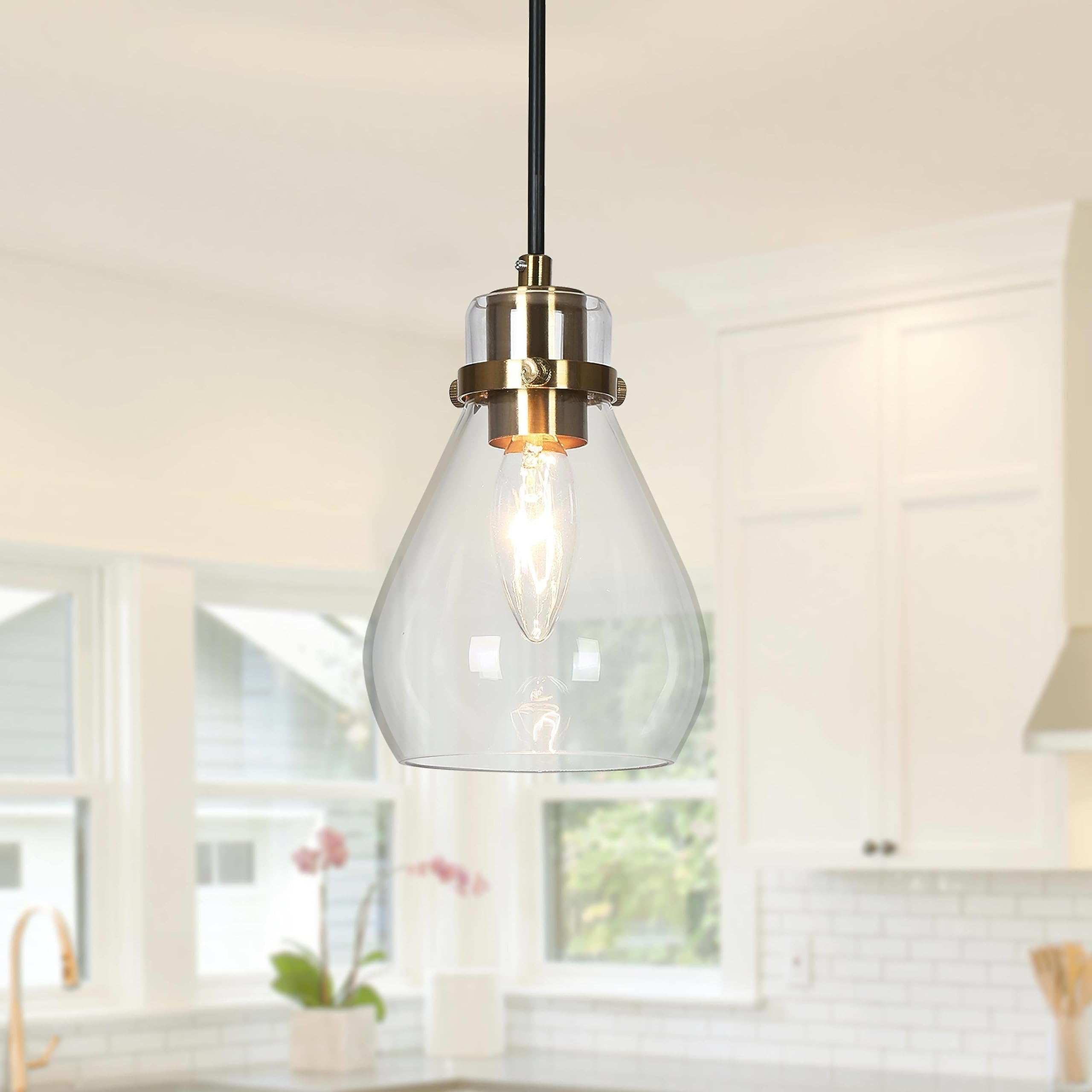 Entry Pendant Brass Light Fixtures Kira Home Eleanor 27" Traditional