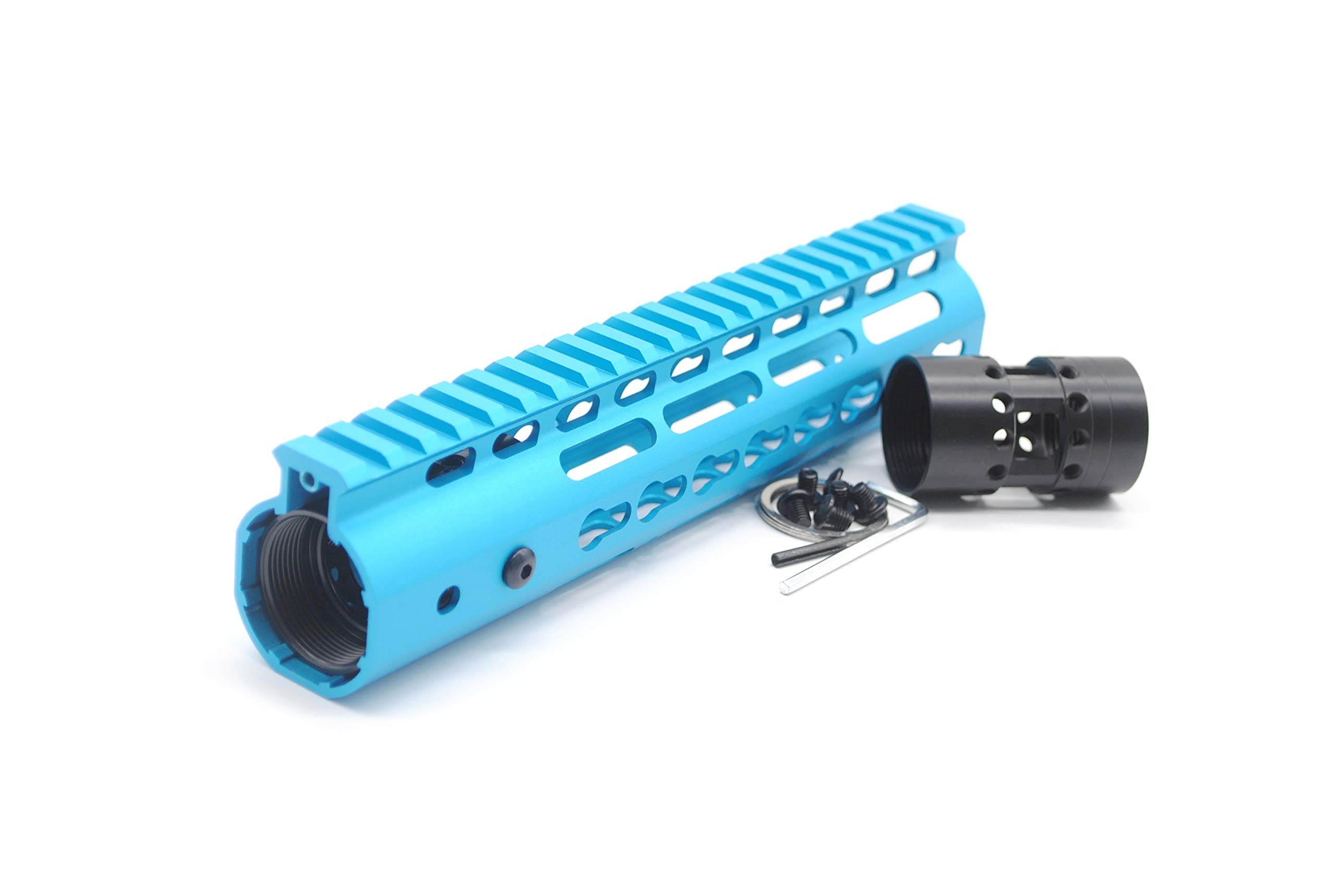 Buy TRIROCK Blue NSR 9 Inches Free Float KeyMod AR15 AR-15 Handguard ...