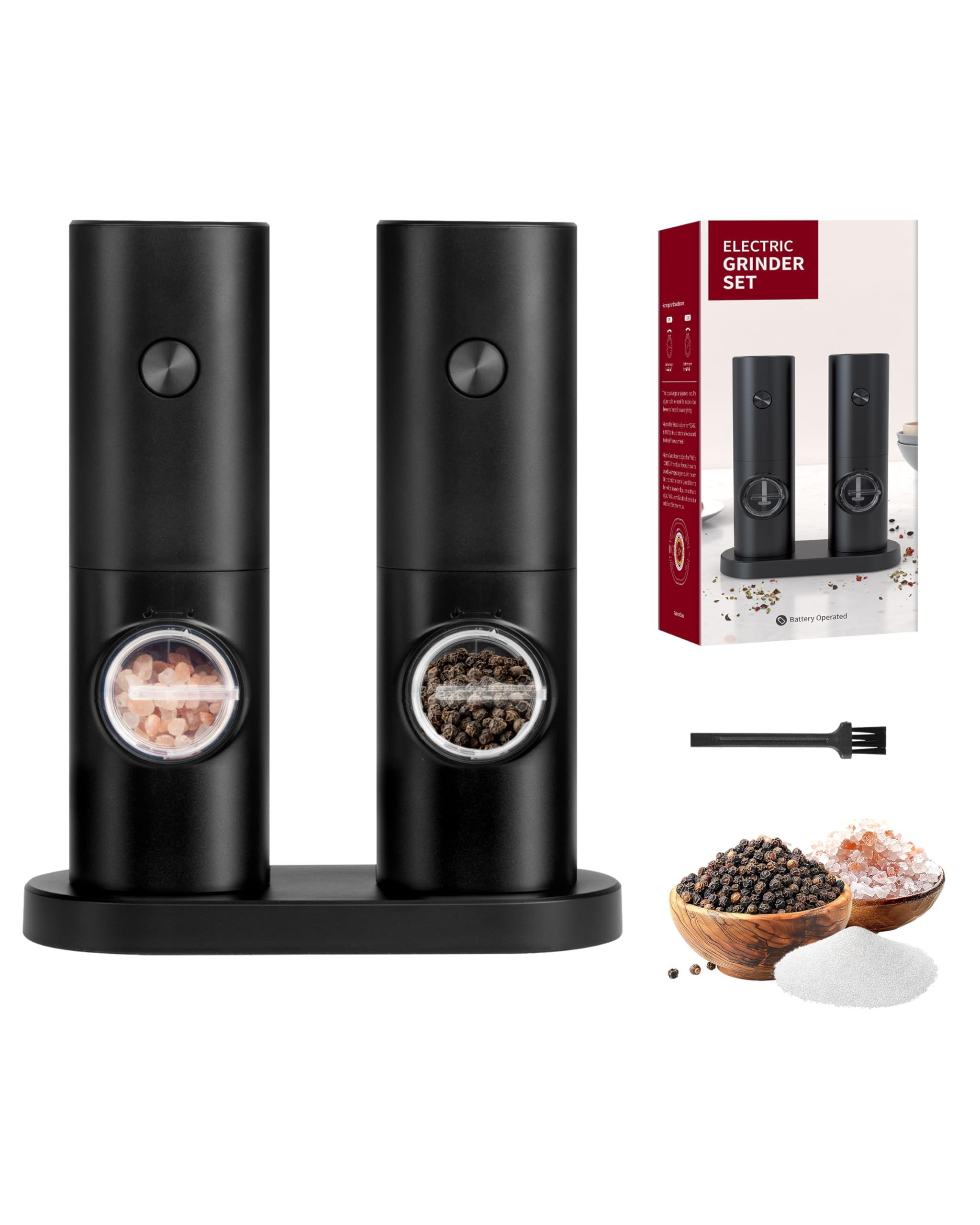 Amazon.com: Simple Deluxe Electric Salt and Pepper Grinder 2 Pack Set ...