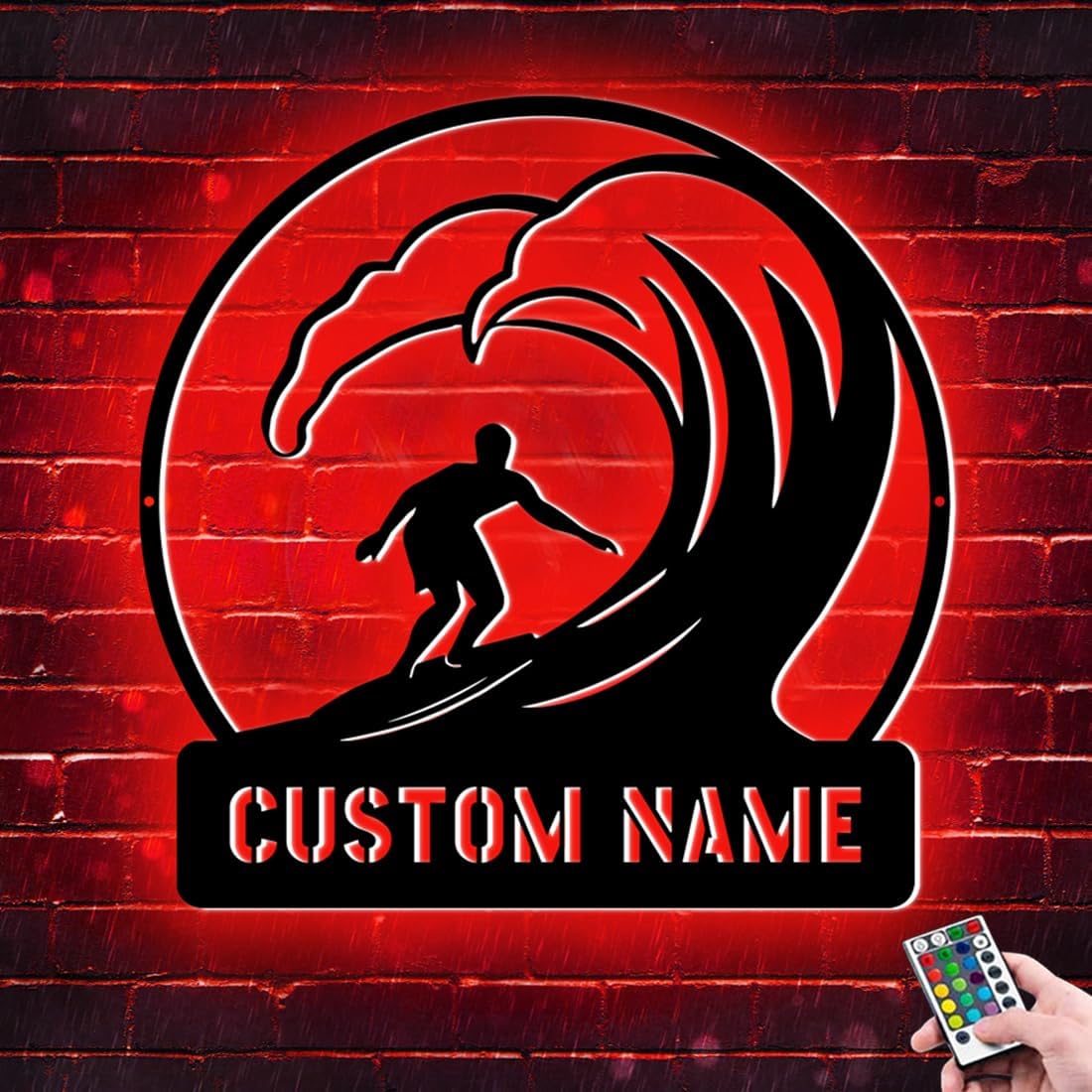 Amazon.com : ALICESER Personalized Surfboard Neon Sign for Home Décor ...