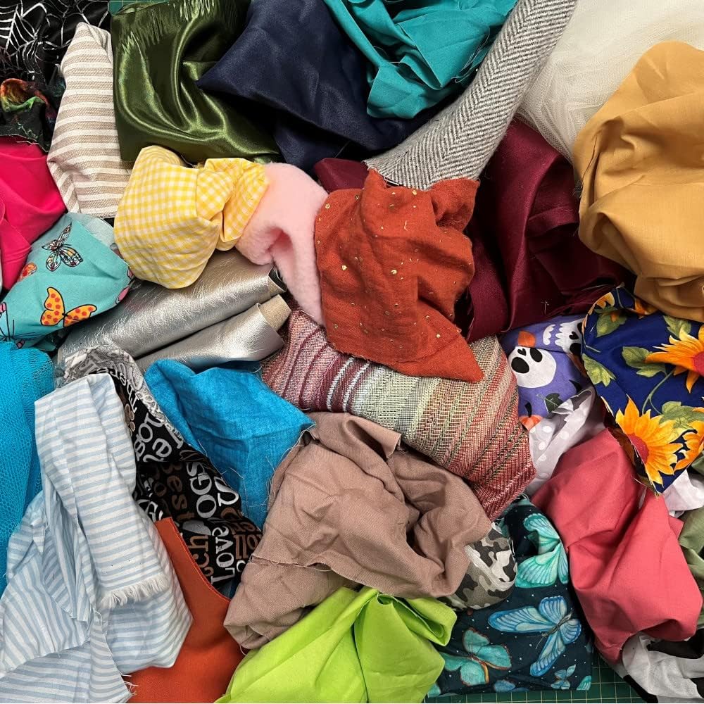 Oh Sew Crafty 1KG Mixed Fabric Scrap Bags Sewing Craft Remnant Material ...