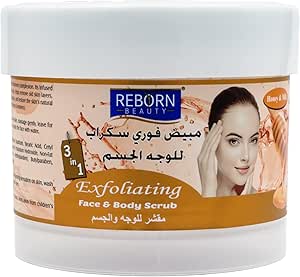 Reborn Beauty Instant Scrub Whitening for Face and Body Milk & Honey ...