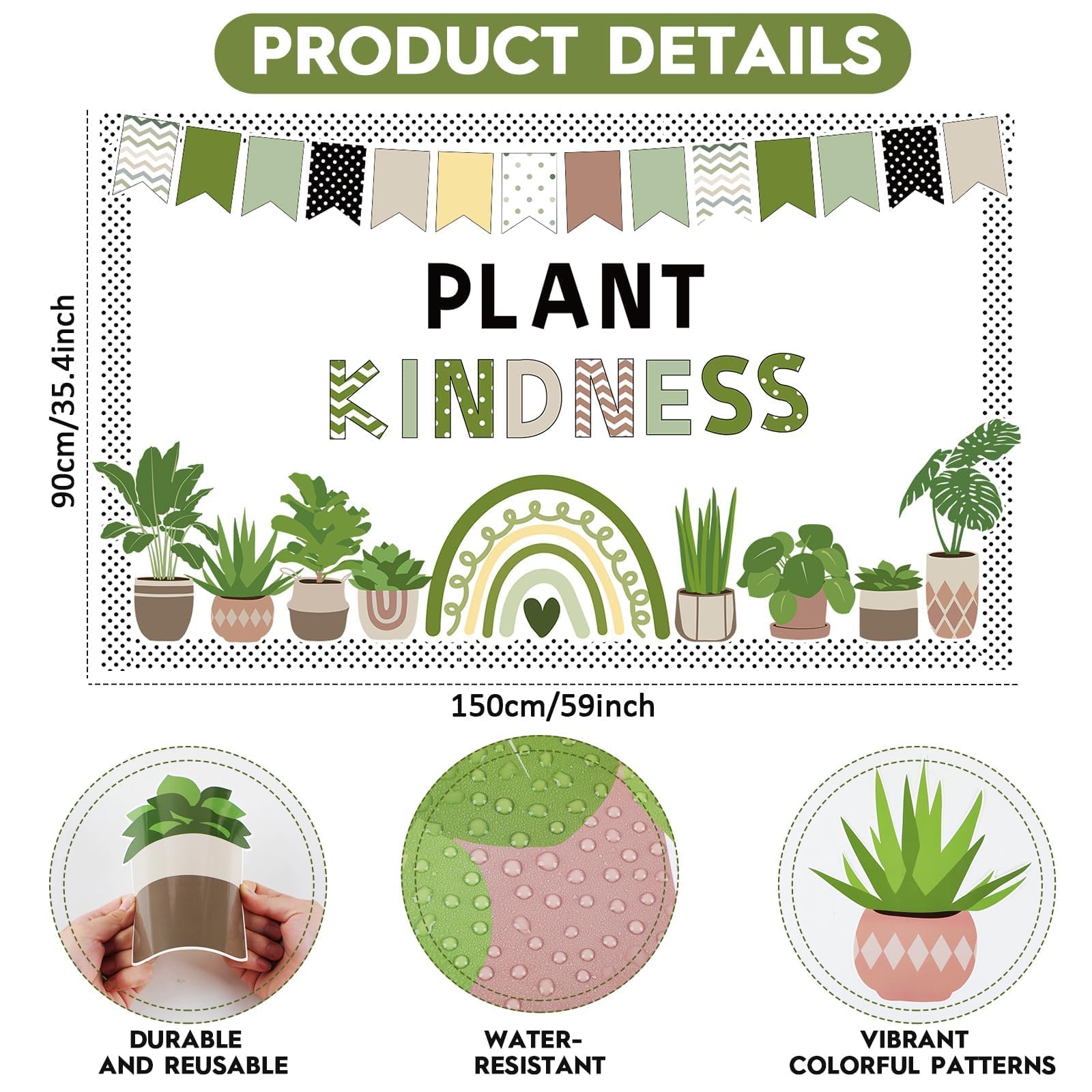 Snapklik.com : ZOiiWA 98 Pcs Summer Greenery Bulletin Board Decorations ...