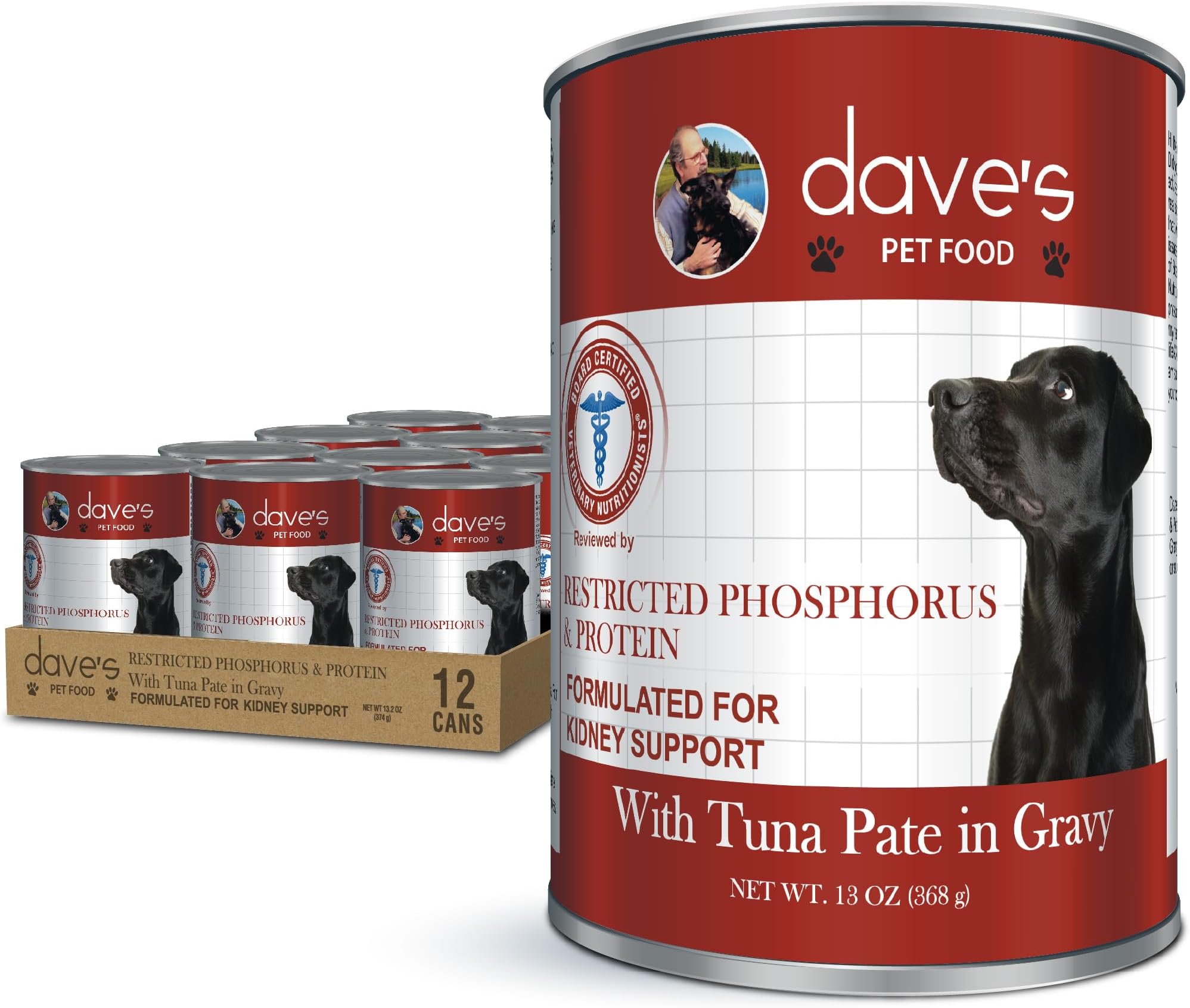 Dave's Pet Food Kidney Support for Dogs (Tuna Pate), Non-Prescription ...