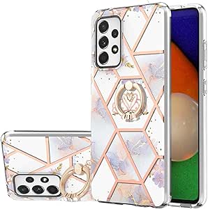 Amazon.com: Monwutong Phone Case for Samsung Galaxy A13 4G, IMD Marble Flower Pattern Slim ...