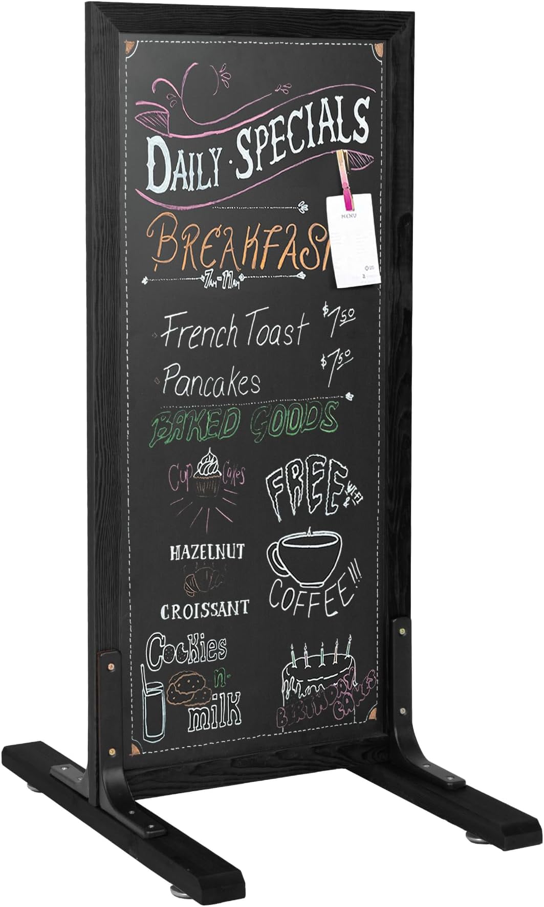 Amazon.com : ORIENGEAR Chalkboard Signs with Stand, 43" x 19" Double ...