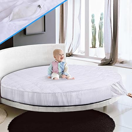 Amazon.com: Round Foam Mattress (86" Diameter) with Quilted Cover 8 ...