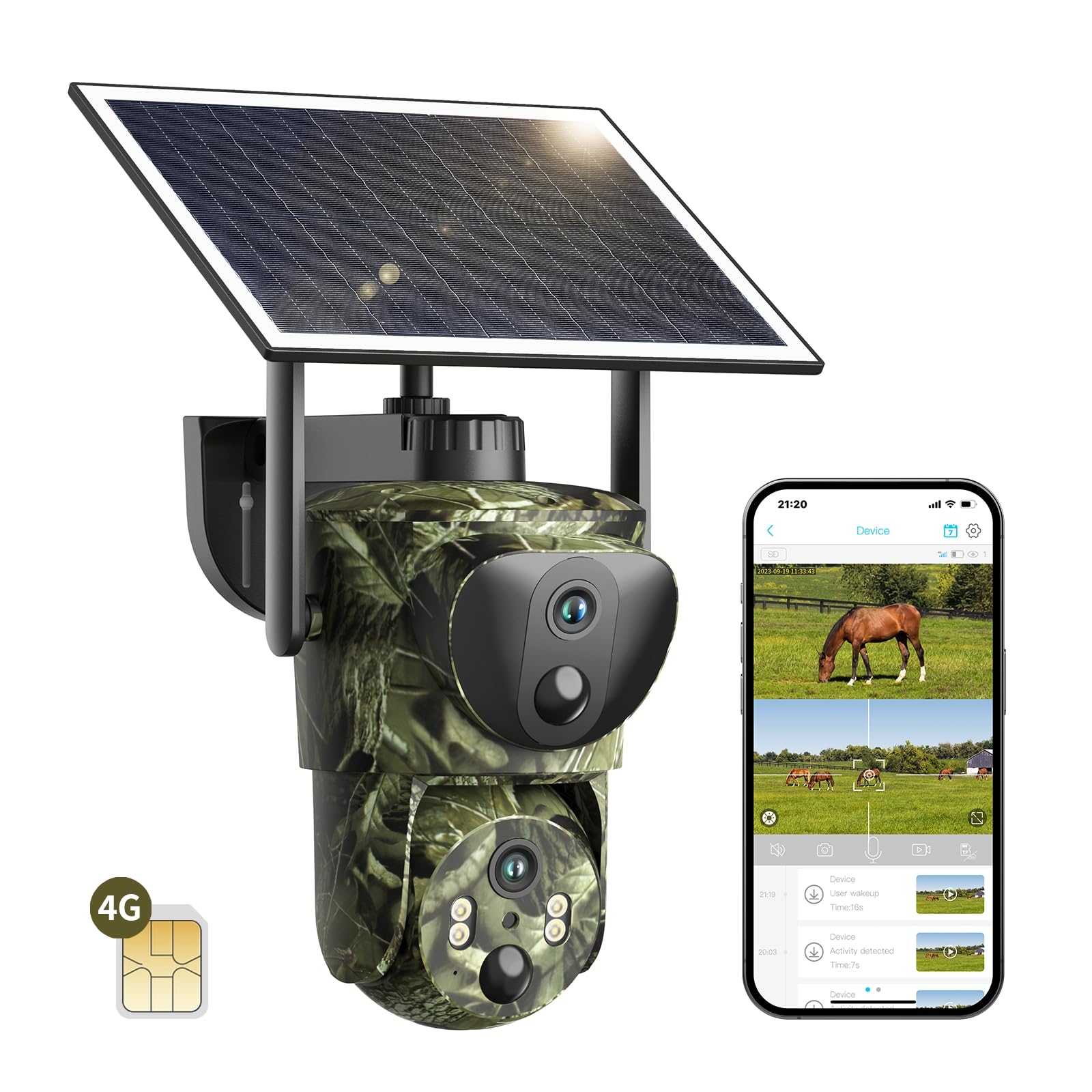 Snapklik.com : SEHMUA 4G LTE Cellular Trail Cameras, Dual Lens Linkage ...