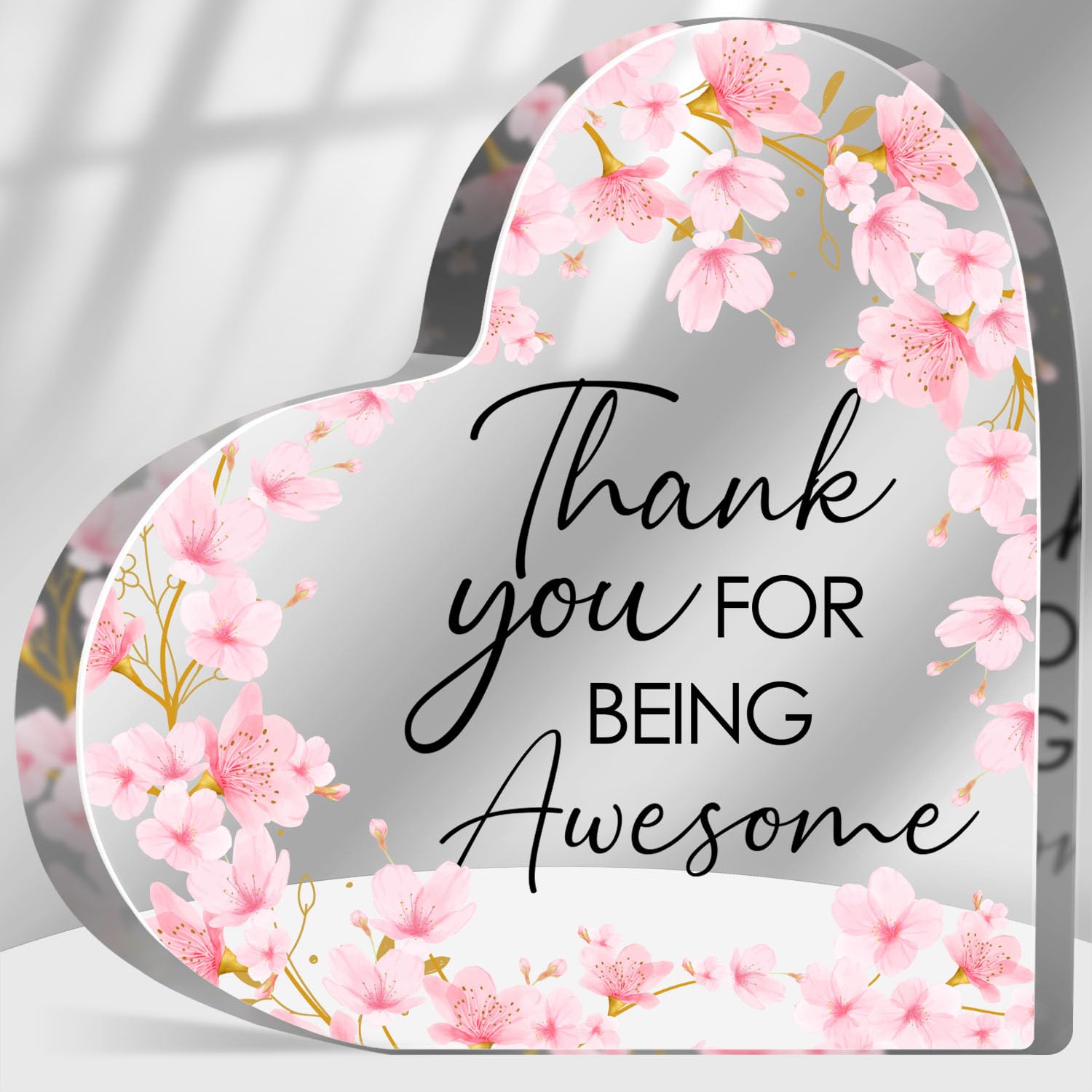 Amazon.com: Thank You for Being Awesome Sign Acrylic Heart ...