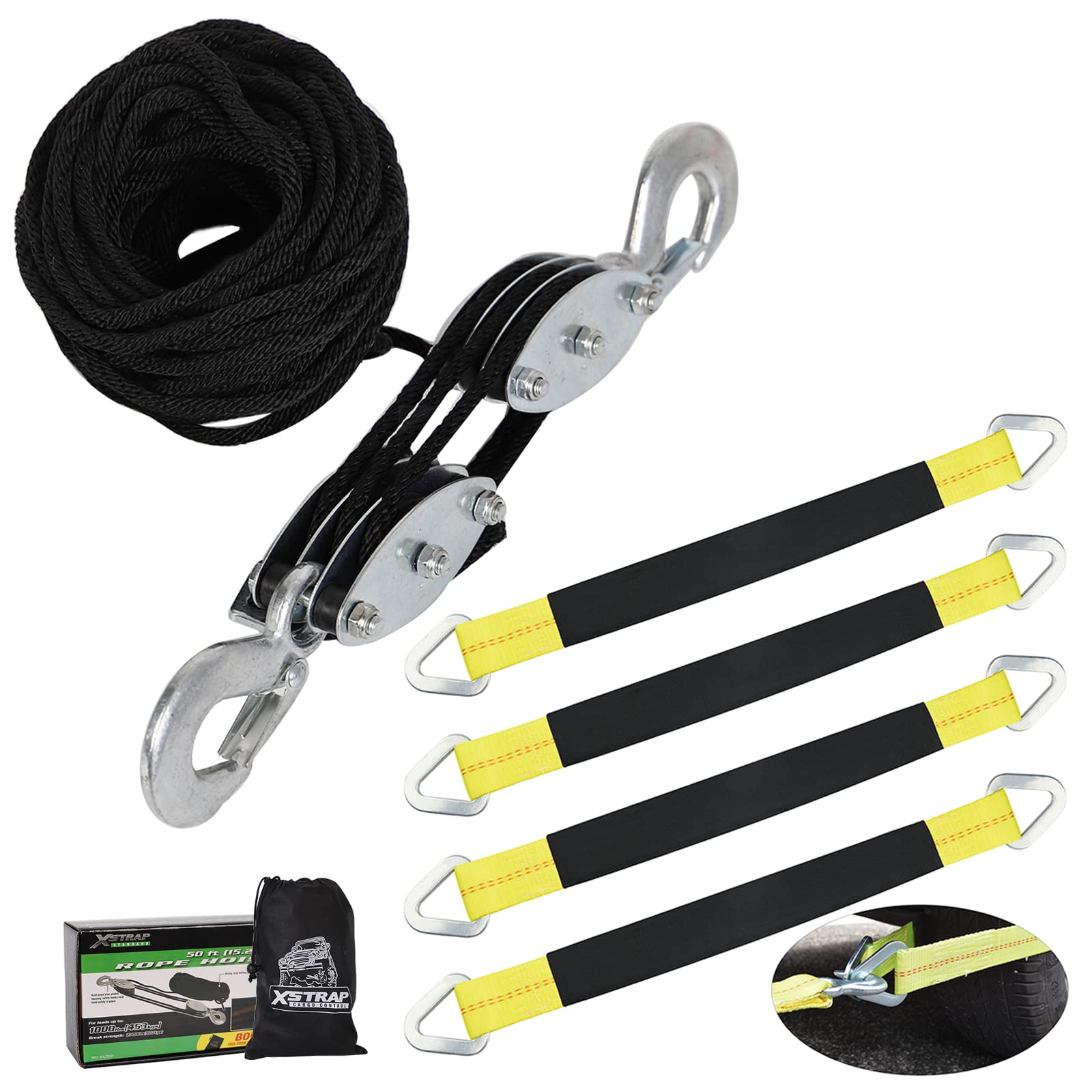 Amazon.com: XSTRAP Heavy-Duty 2,000 LB Breaking Strength 50 FT Rope ...