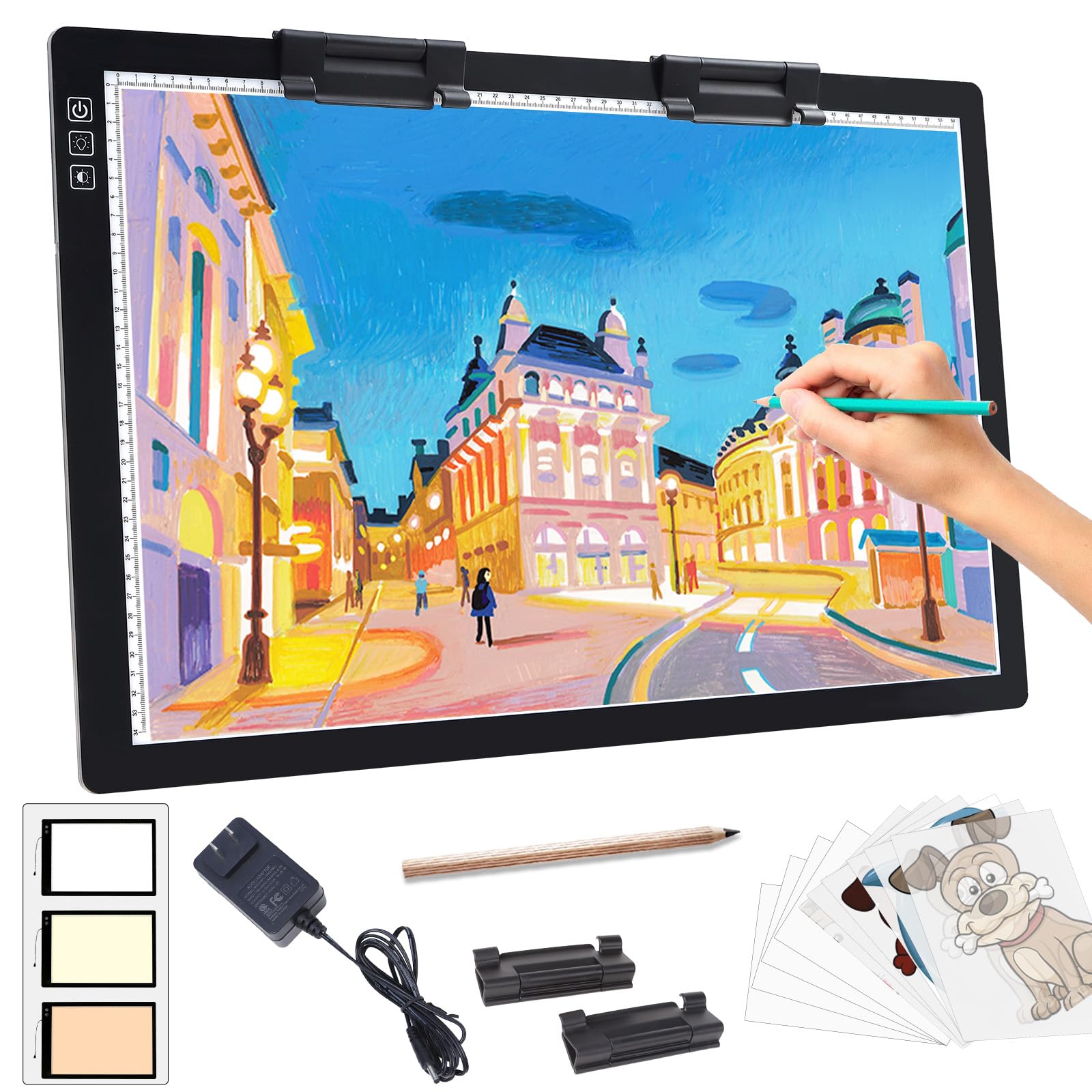 Amazon.com: A2 Light Pad, 3 Colours 6 Levels Brightness Tracing Light ...