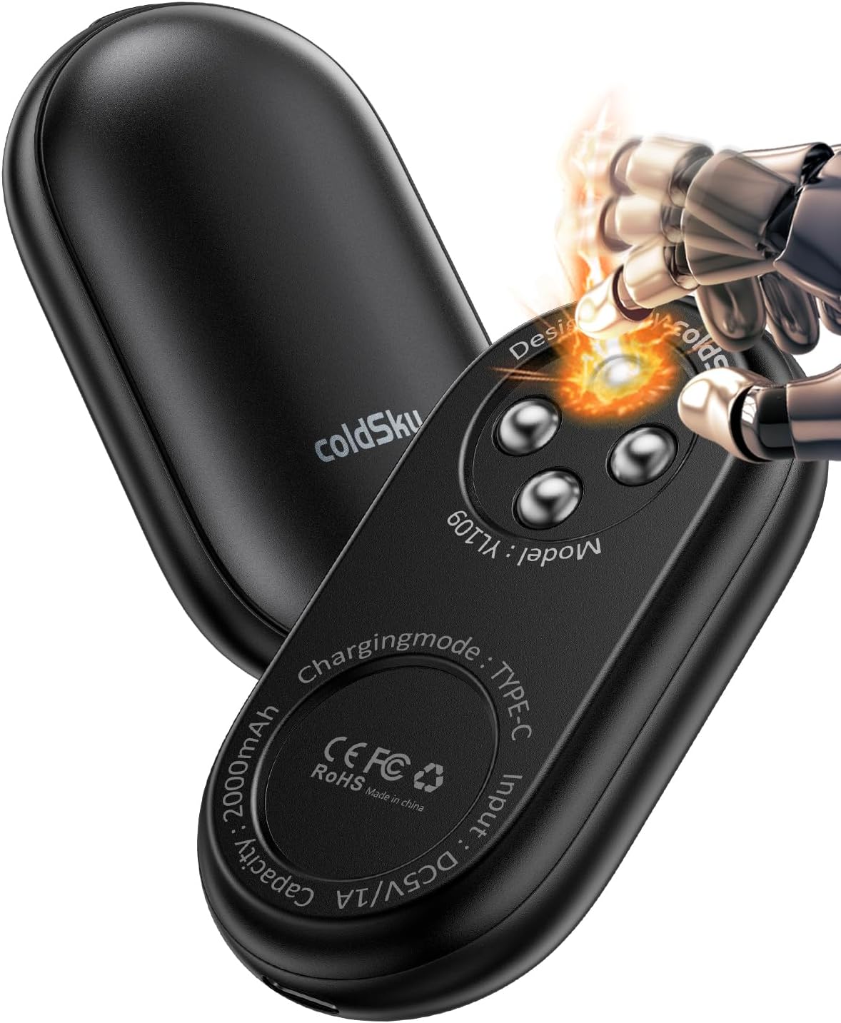 Amazon.com: coldSky Hand Warmers Rechargeable 2Pack, Magnetic Hand ...