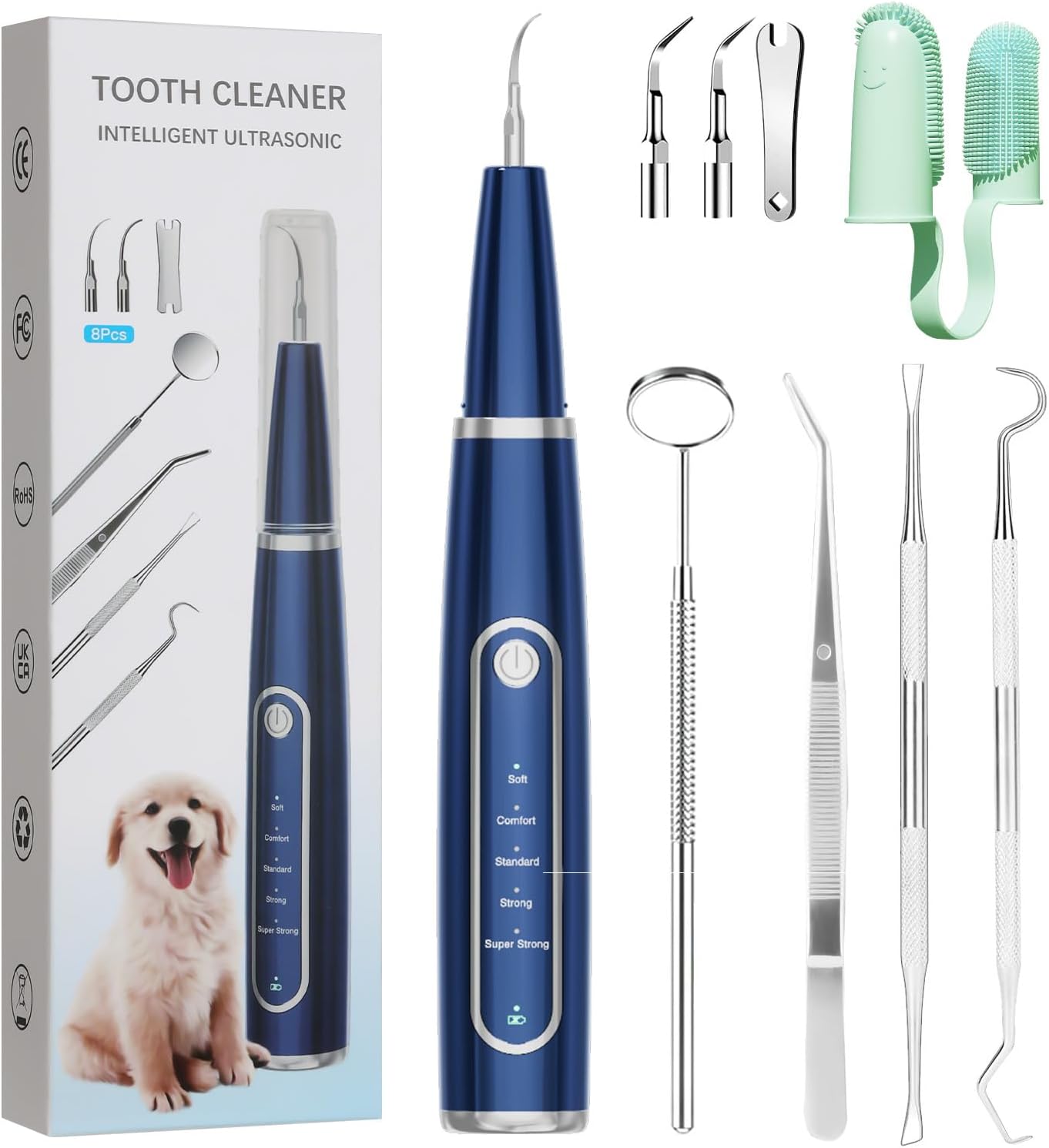 Amazon.com: Pet Ultrasonic Toothbrush Cleaner Kit, Plaque&Tartar&Stains ...