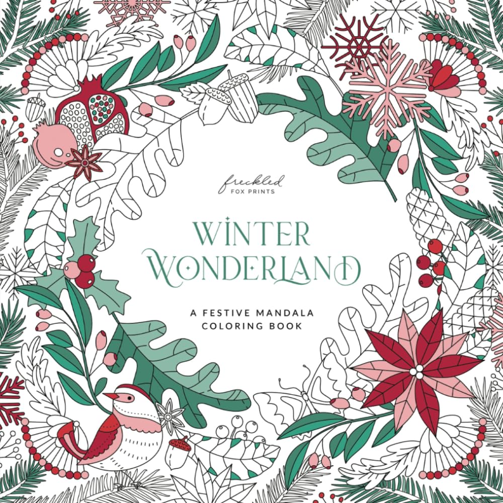 Amazon.com: Winter Wonderland: Festive Mandala Coloring Book for Adults ...