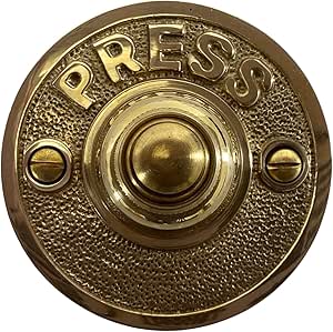 PRESS Retro Push Button Doorbell in Brass (Brass) - Amazon.com