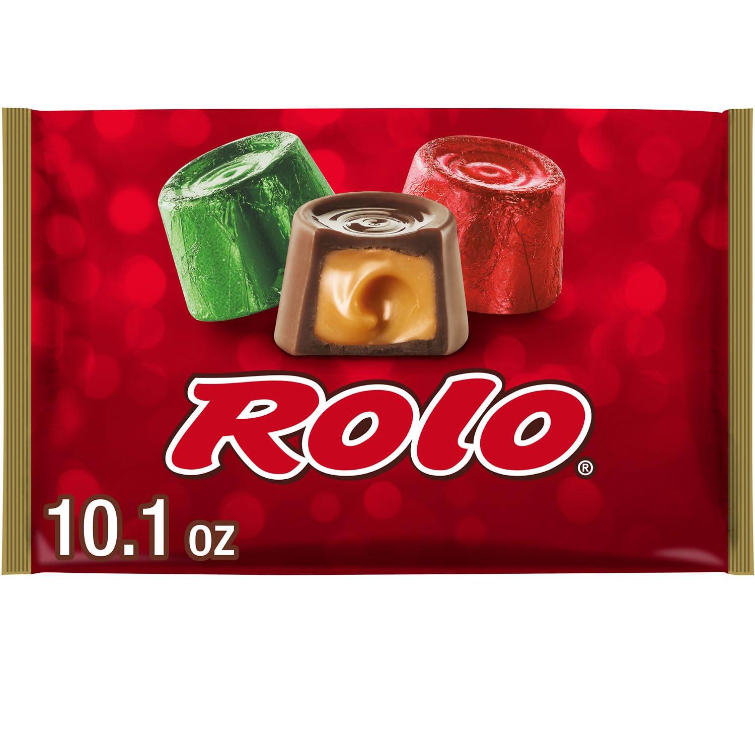 Amazon.com : ROLO Rich Chocolate Caramels, Christmas Candy Bag, 10.1 oz ...