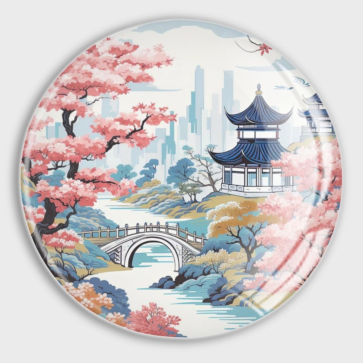 Amazon.com: Chinoiserie White Blue Magnets Refrigerator Chinoiserie ...
