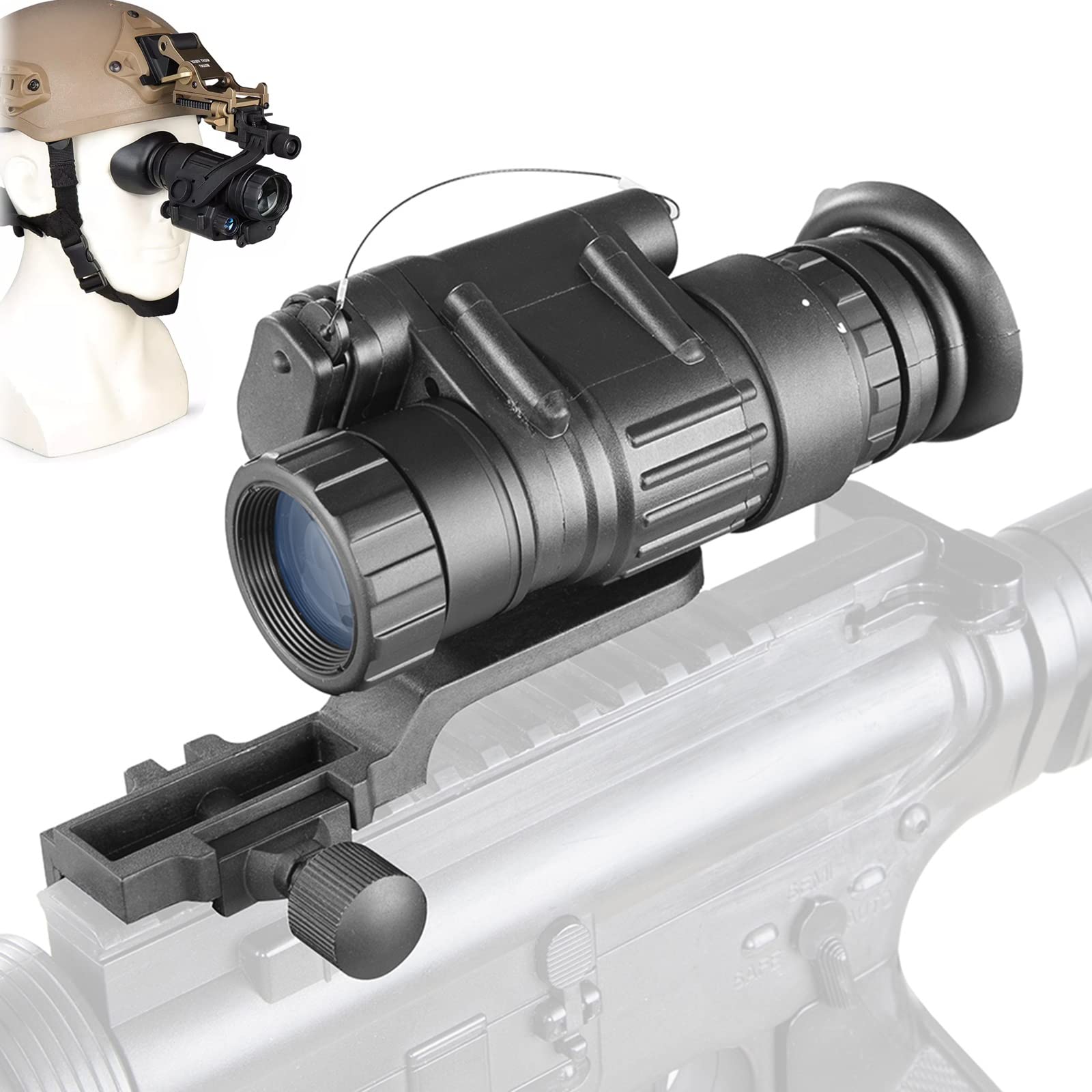 Amazon.com: PVS-14 Night Vision Monocular Goggle with Mount IR Rifle ...