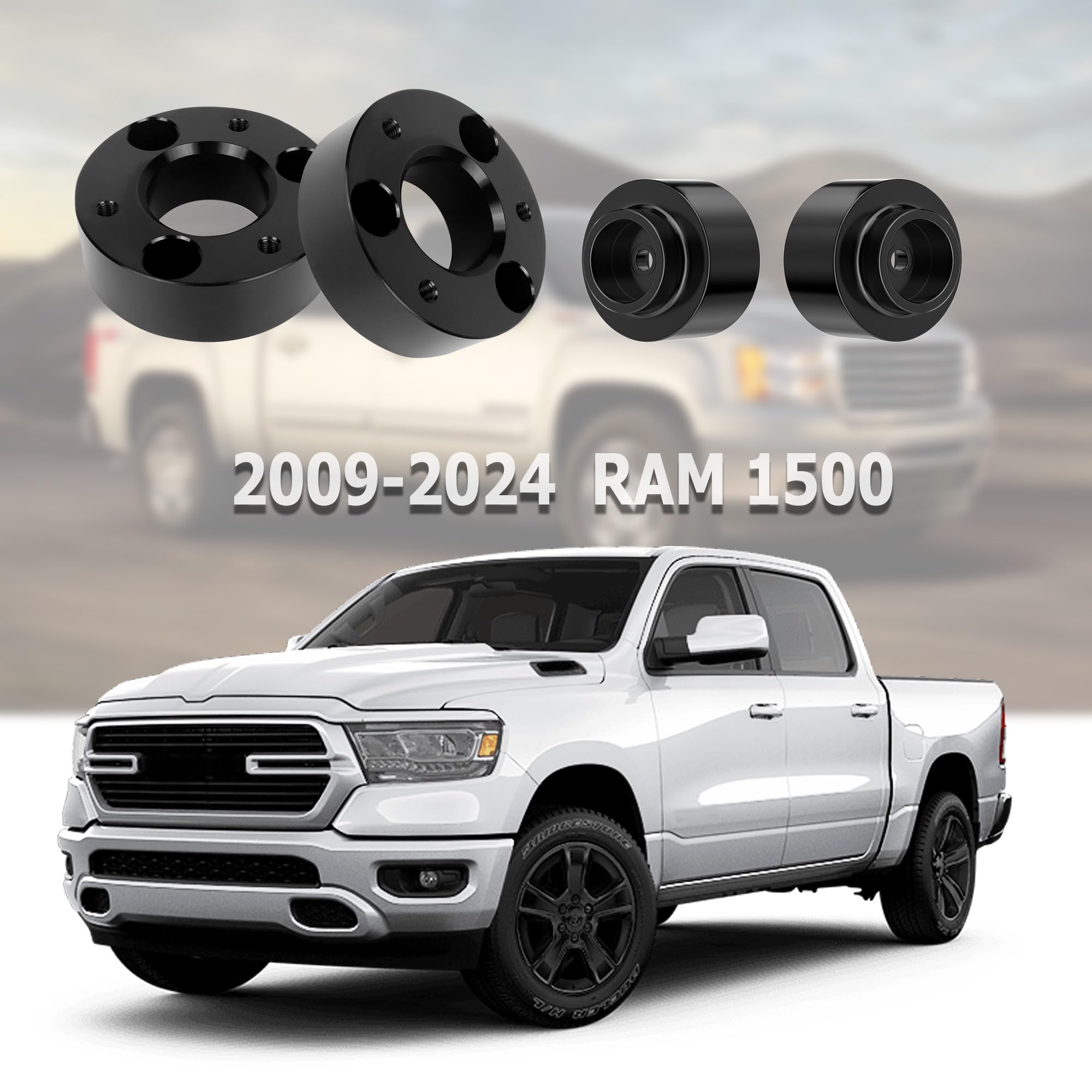 Snapklik.com : Ram 1500 Leveling Kit, 2.5 Front + 2 Rear Complete ...