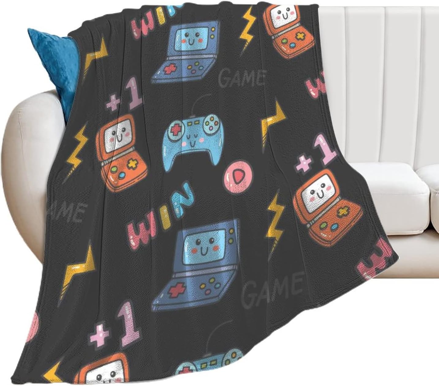 Amazon.com: Funny Game Console Blanket Made in USA Fleece Fall Throw ...