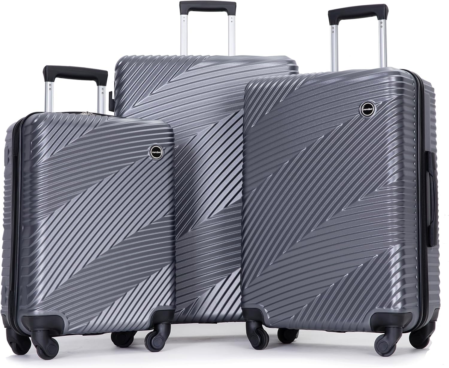Amazon.com | Tripcomp Luggage Sets 3 Piece, Hardside PC ABS Suitcase ...