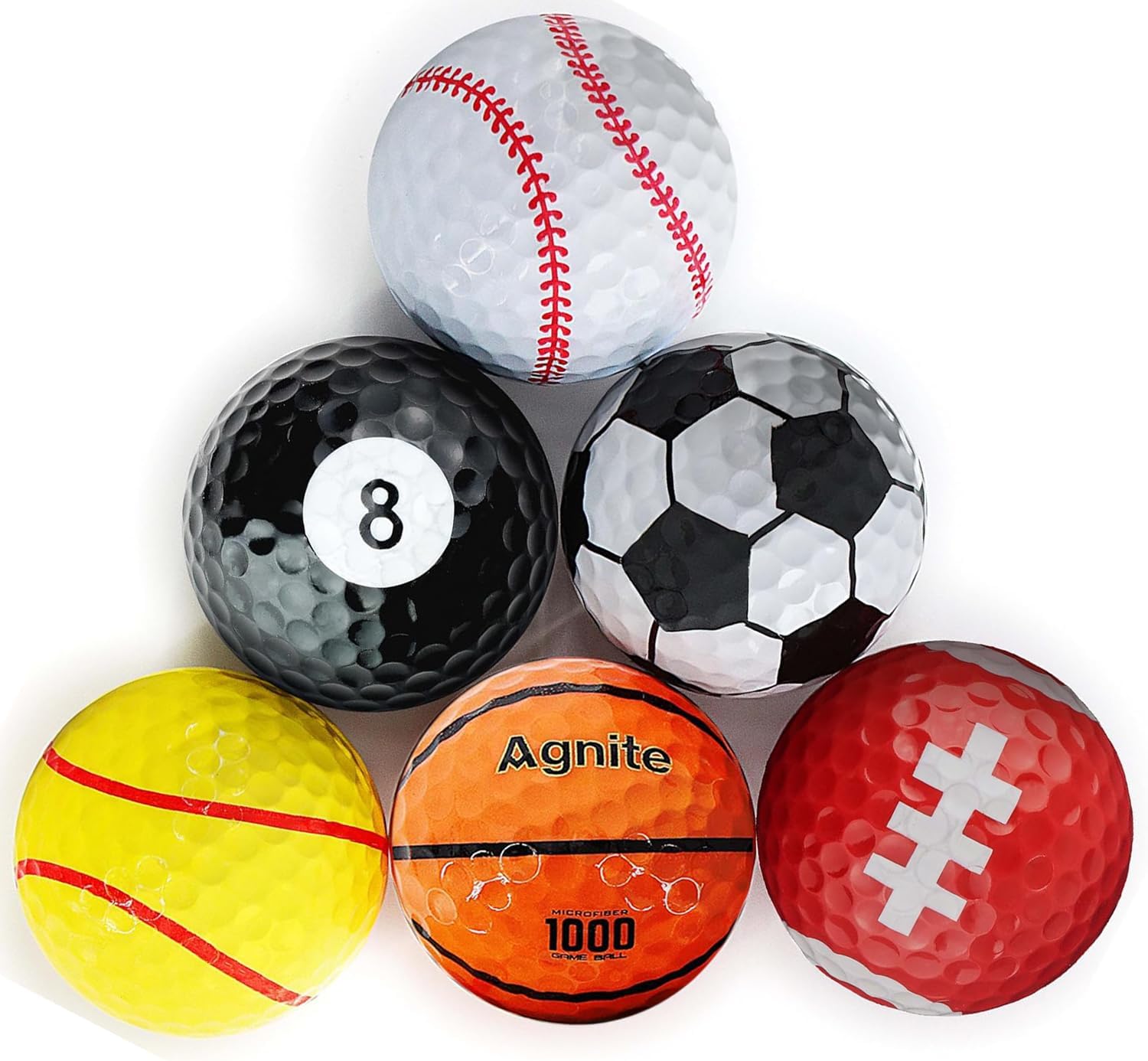 Funny Golf Balls, 6-Pack Fun Golf Gifts for All Golfers, Novelty for ...