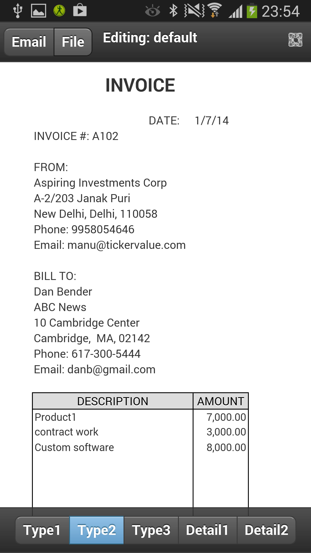 Invoice Mobi - App on Amazon Appstore
