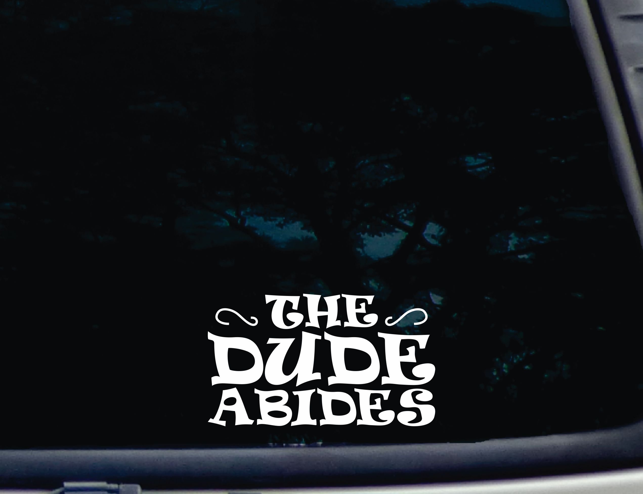 Amazon.com: The Dude Abides - 6" x 3 1/2" die Cut Vinyl Decal/Sticker ...